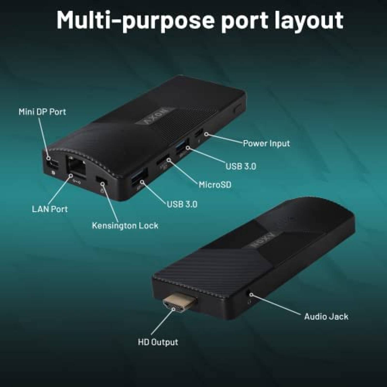Mini PC Generic Axon LAN Intel Lake 41 8GB RAM 128GB eMMC