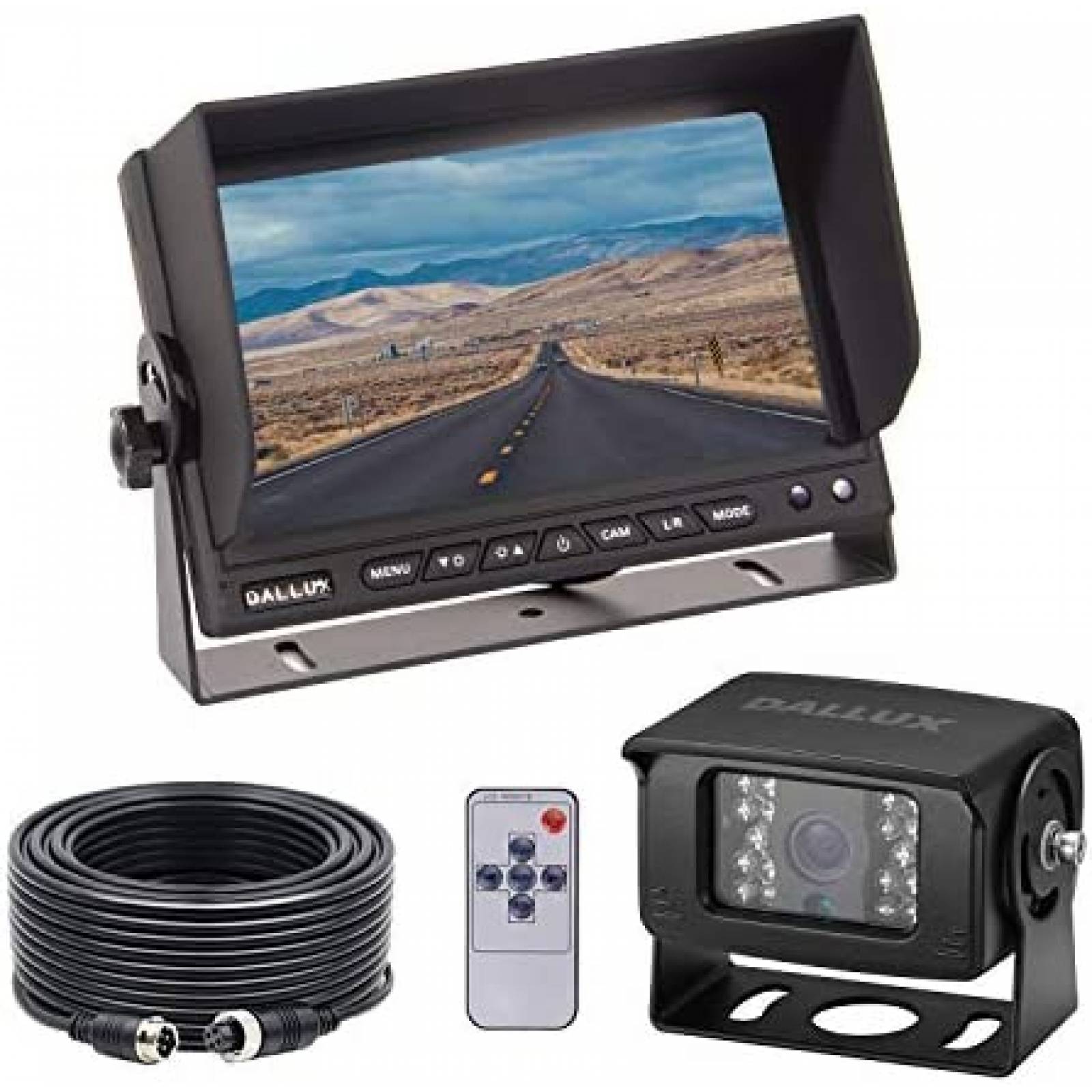 Camara de Reversa DALLUX Para Camion HD 480p Monitor -Negro