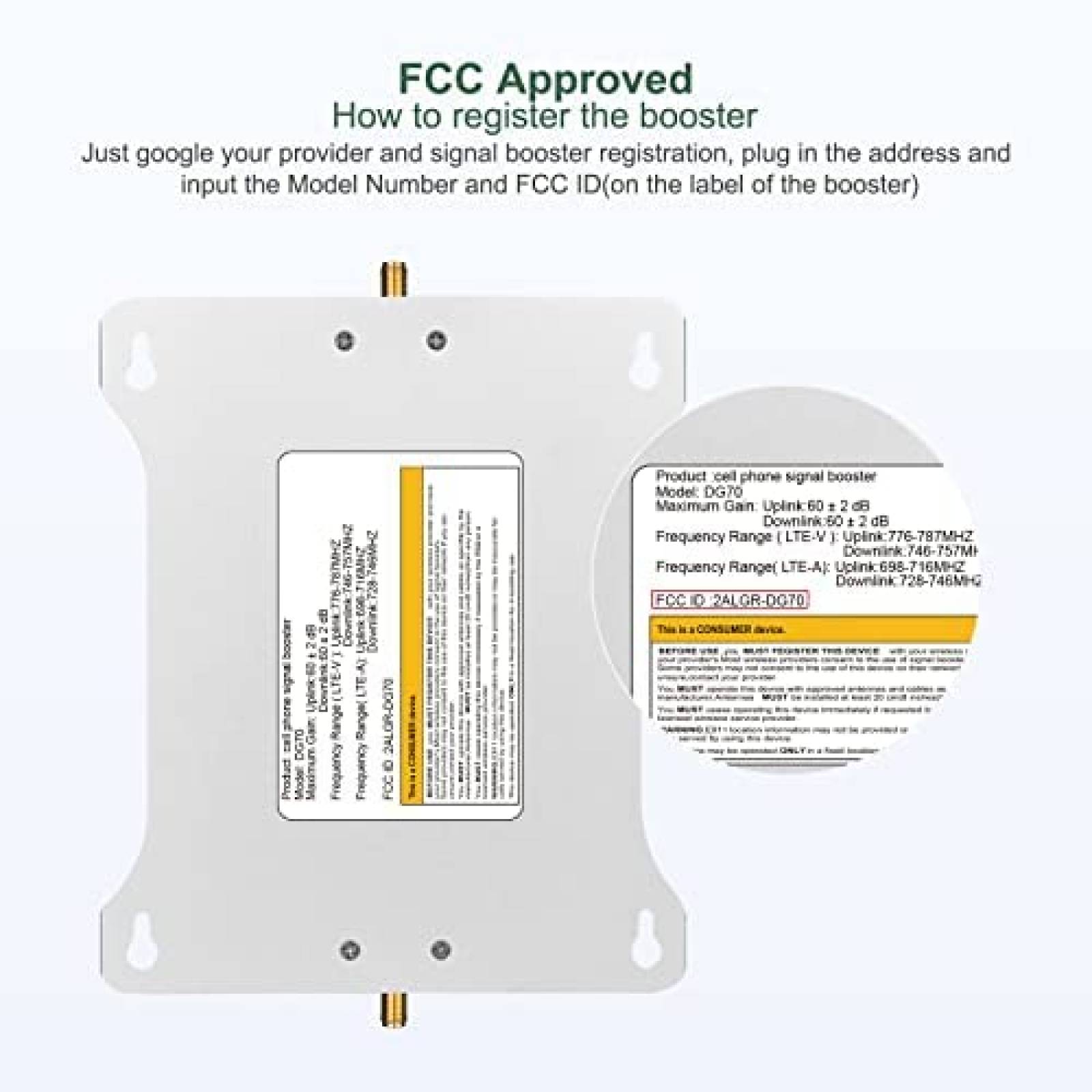 Ampliicador de Señal Jacool para Celular co Antena -Blanco