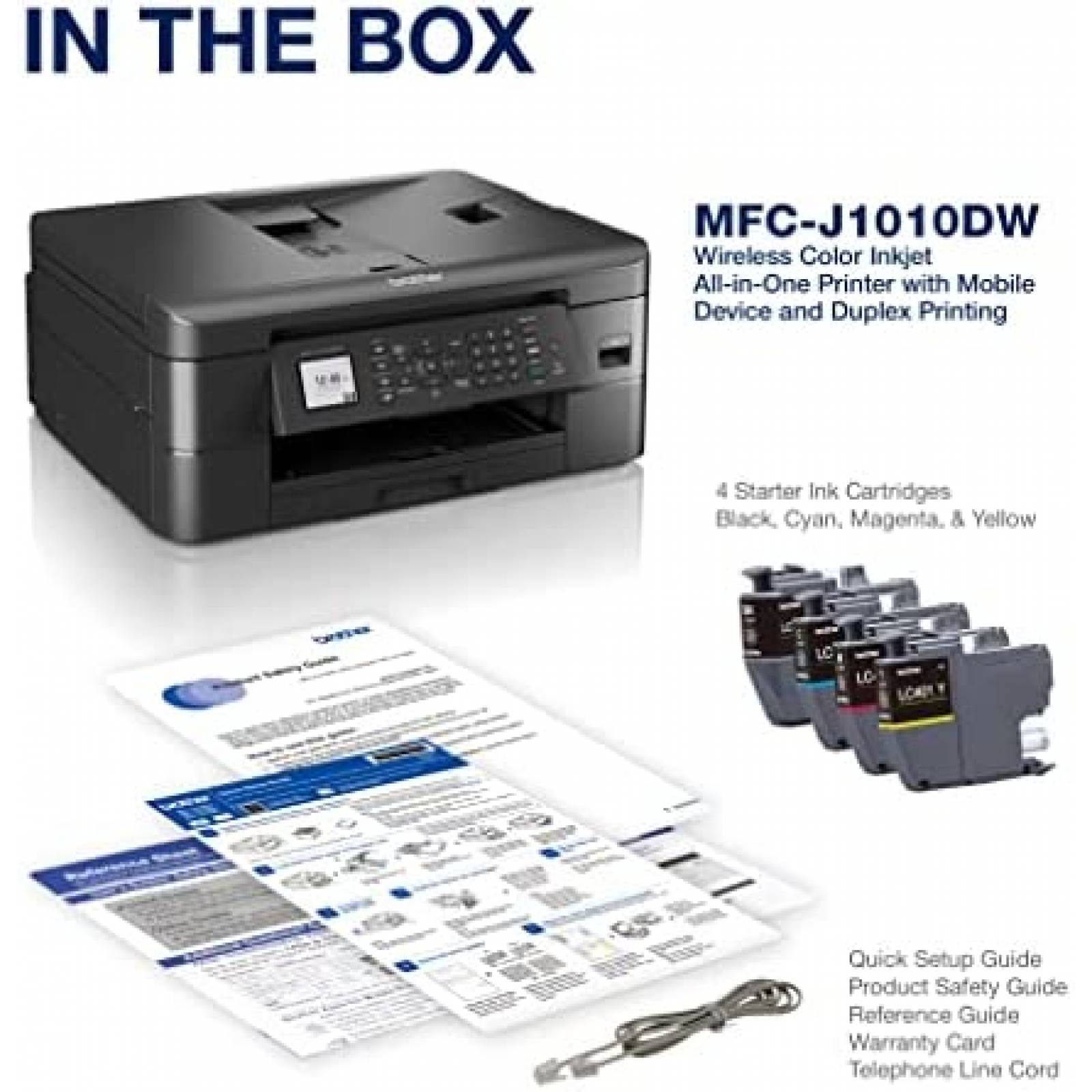 Impresora Multifuncional Brother MFC-J1010DW Tinta Color USB
