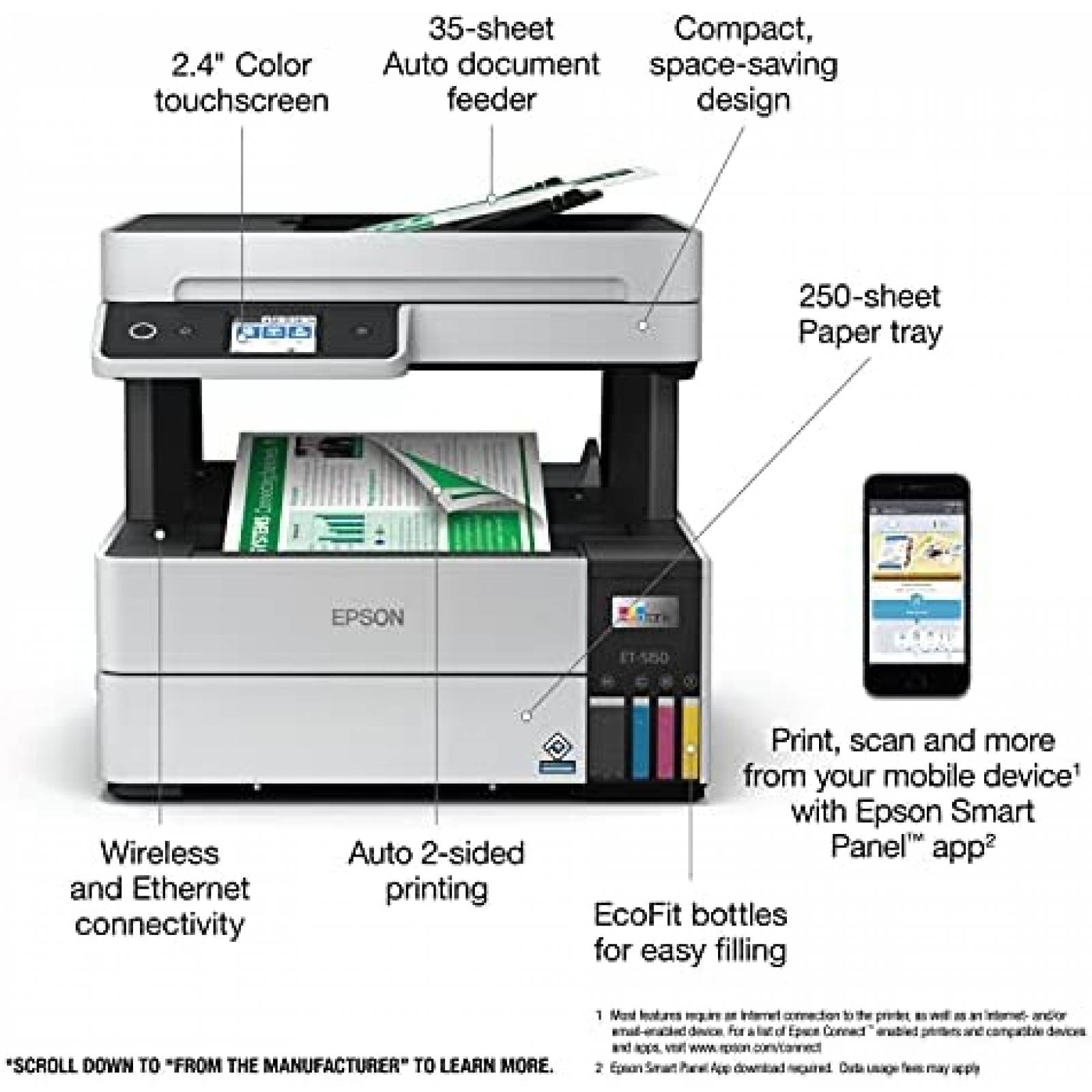 Impresora Epson EcoTank Pro ET-5150 Inalambrica Inkjet