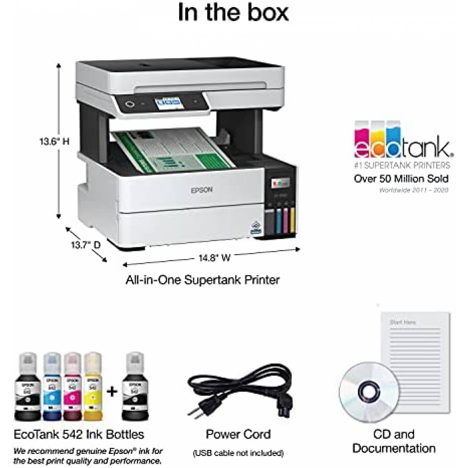 Impresora Epson EcoTank Pro ET-5150 Inalambrica Inkjet
