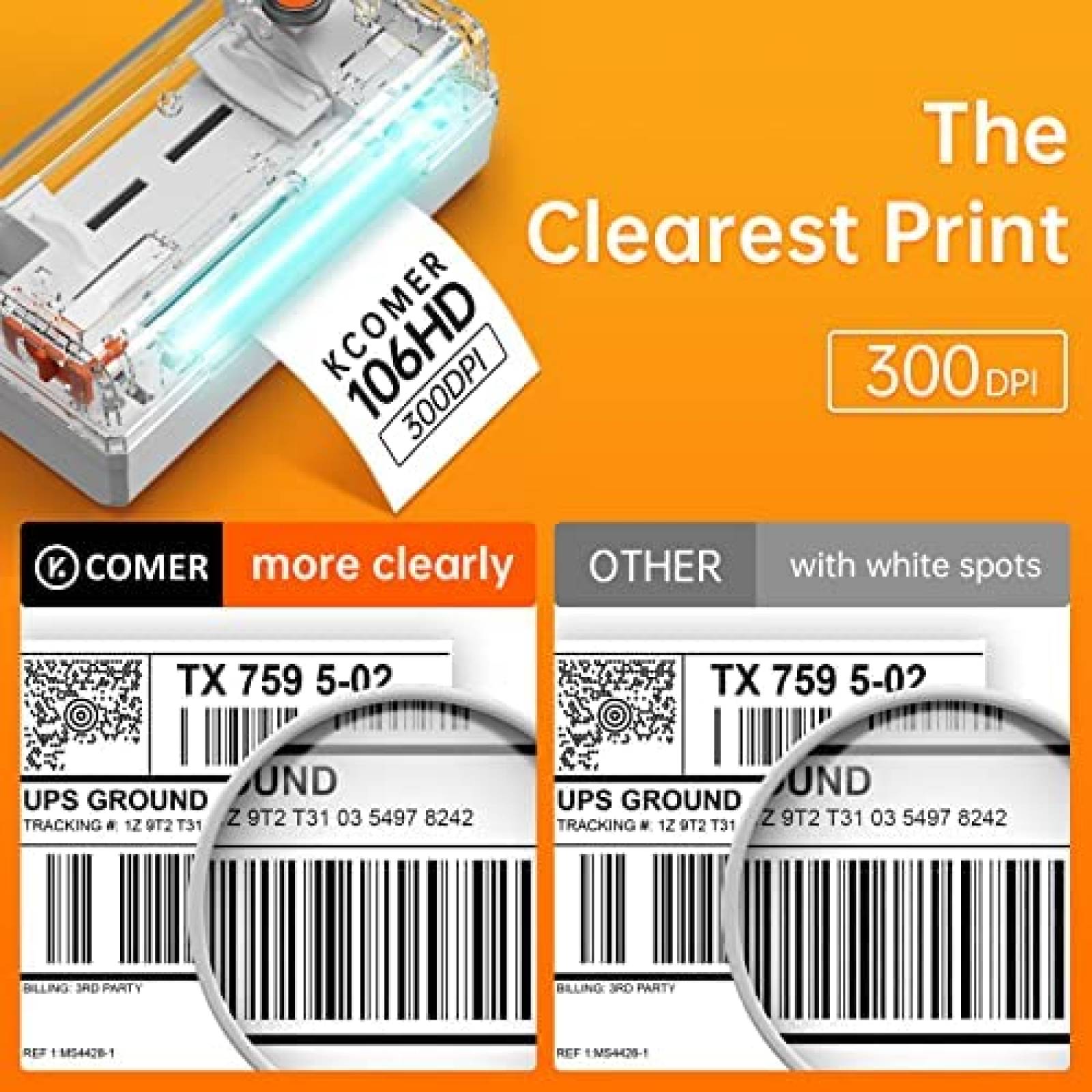 Impresora De Etiquetas K Comer USB Alta Velocidad -Blanco