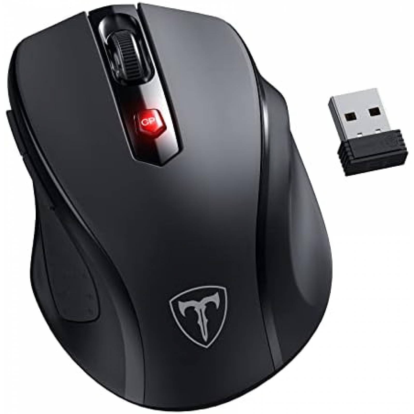 Mouse Gamer HOTWEEMS Inalambrico Ergonomico Ajustable -Negro