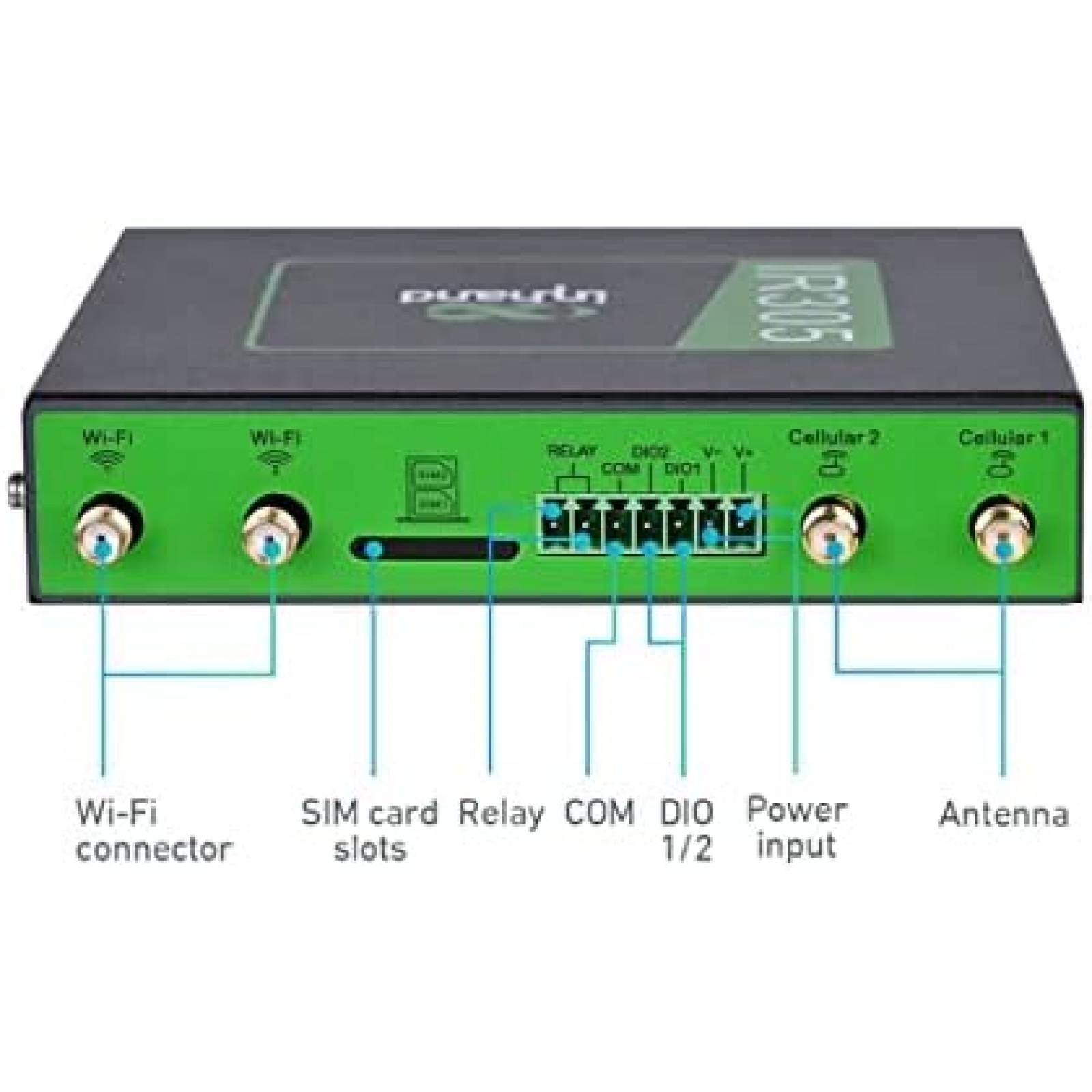 Router inhandgo IR305 LTE 4G VPN 5 PuertoS Ethernet -Negro