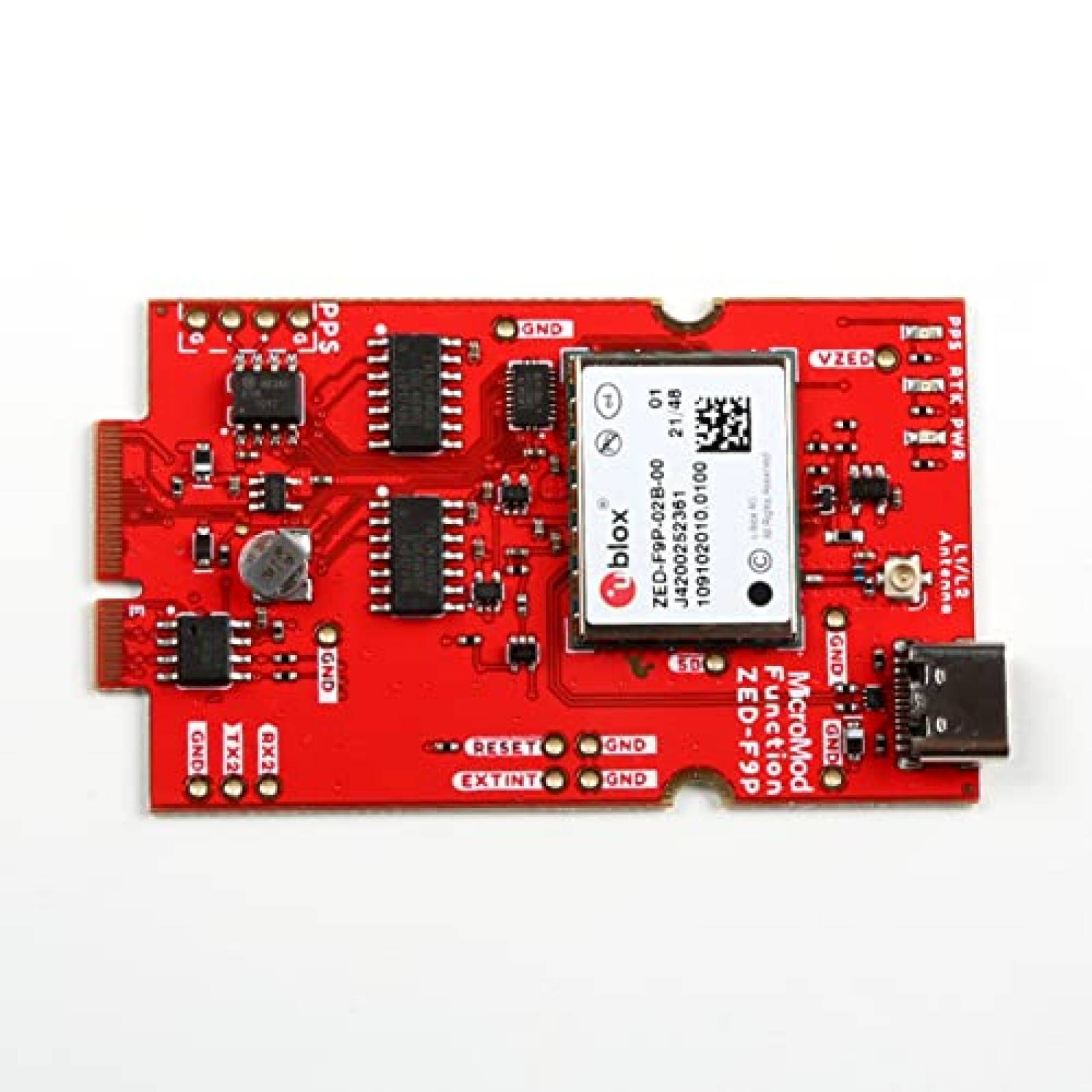 Placa De Funcion Sparkfun MicroMod GNSS ZED-F9P -Rojo