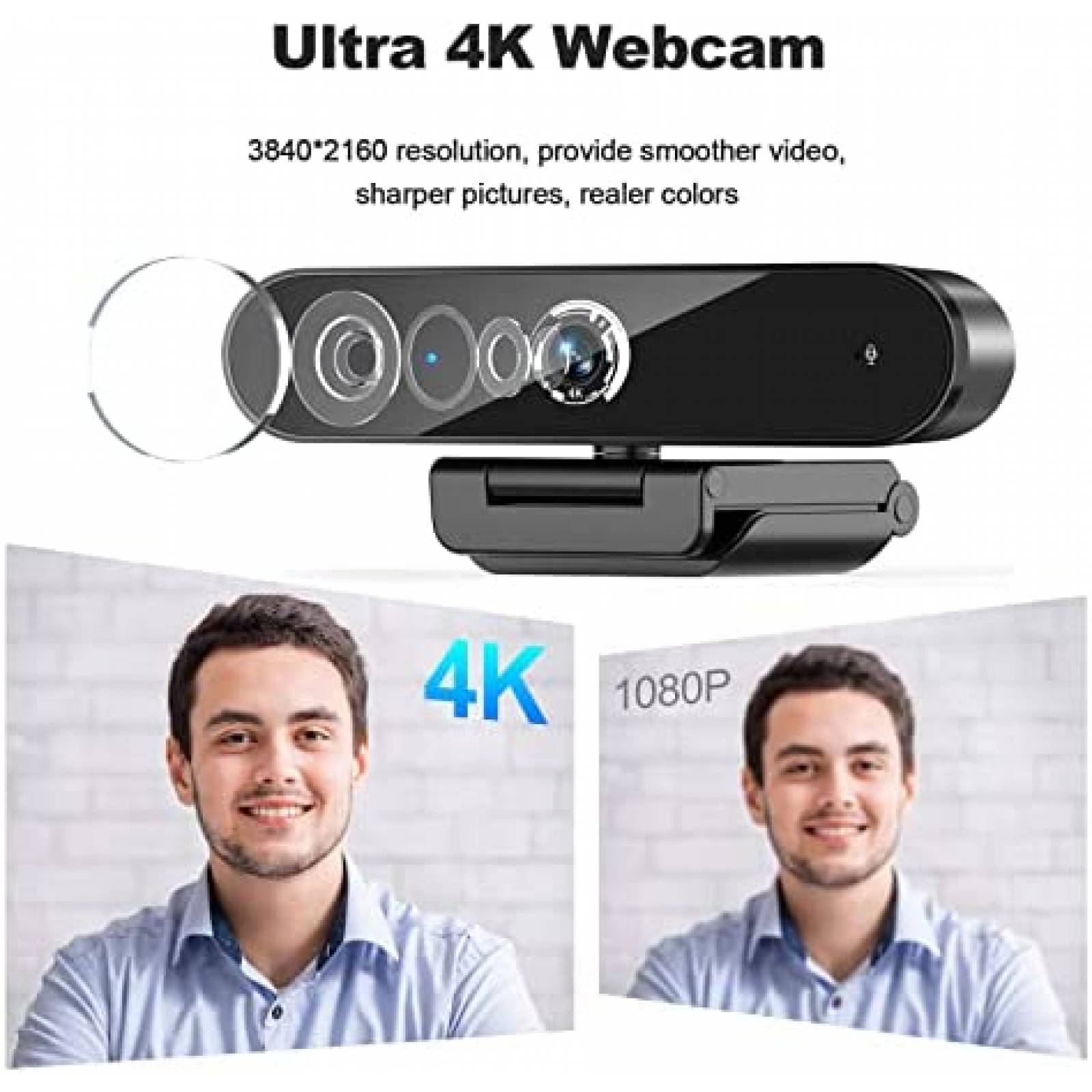 Camara Web Nisheng M3 4K UHD 85 30FPS Autoenfoque + Tripie