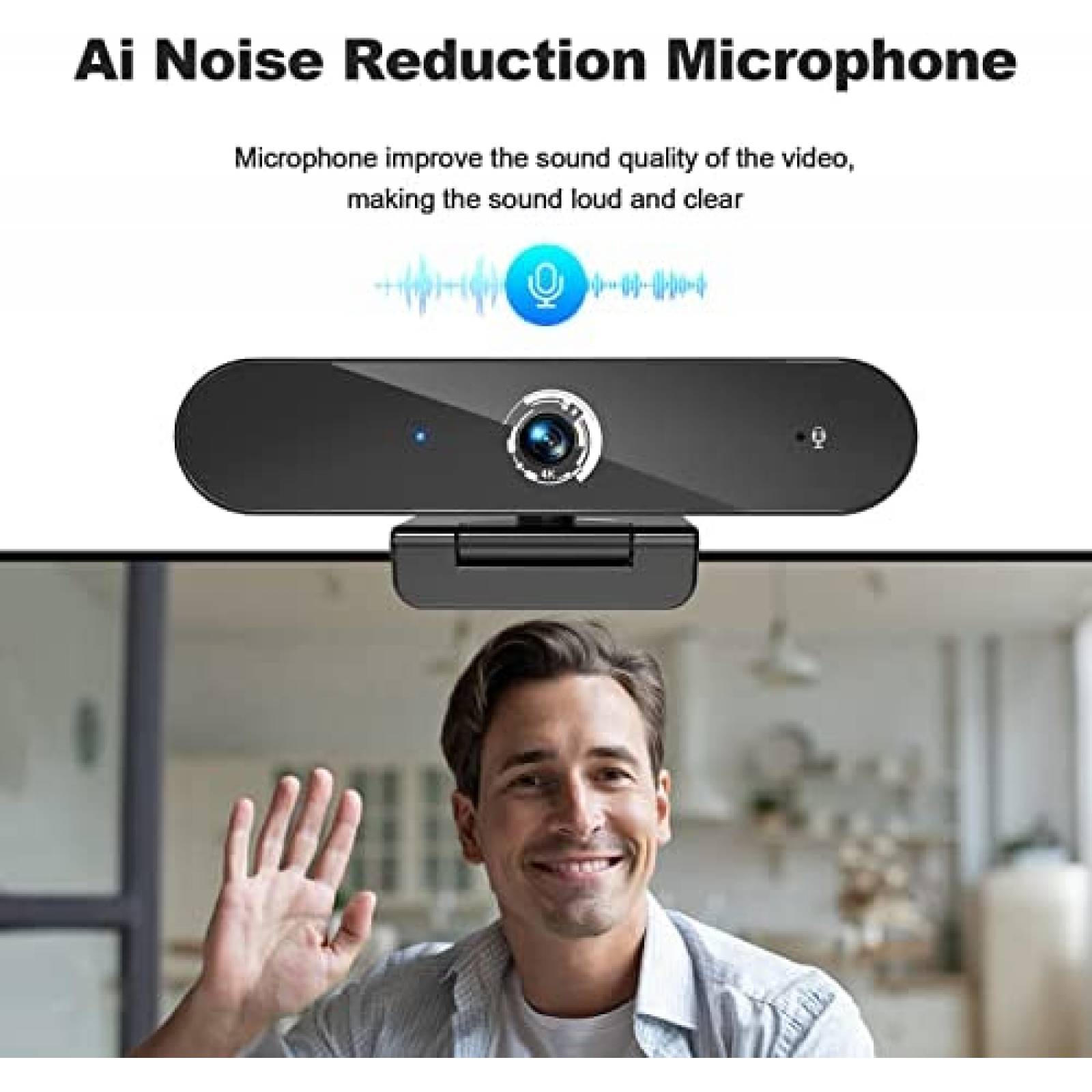 Camara Web Nisheng M3 4K UHD 85 30FPS Autoenfoque + Tripie