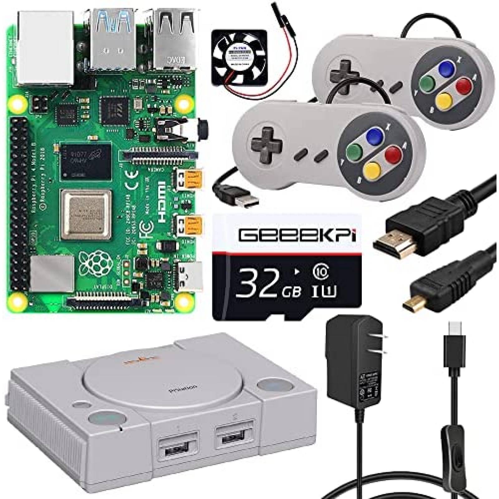 Kit Raspberry Pi 4 GeeekPi Retroflag PiStation Controles