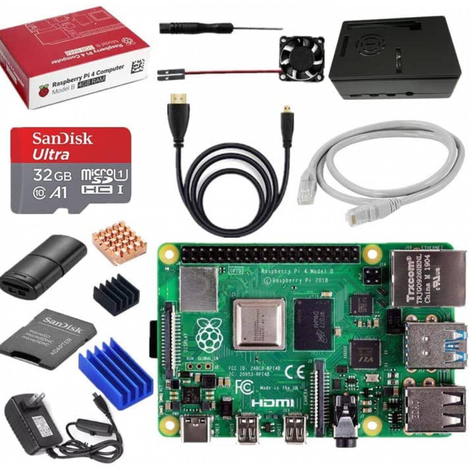 Kit Raspberry Pi 4 Vemico Starter Model B 4GB -Negro