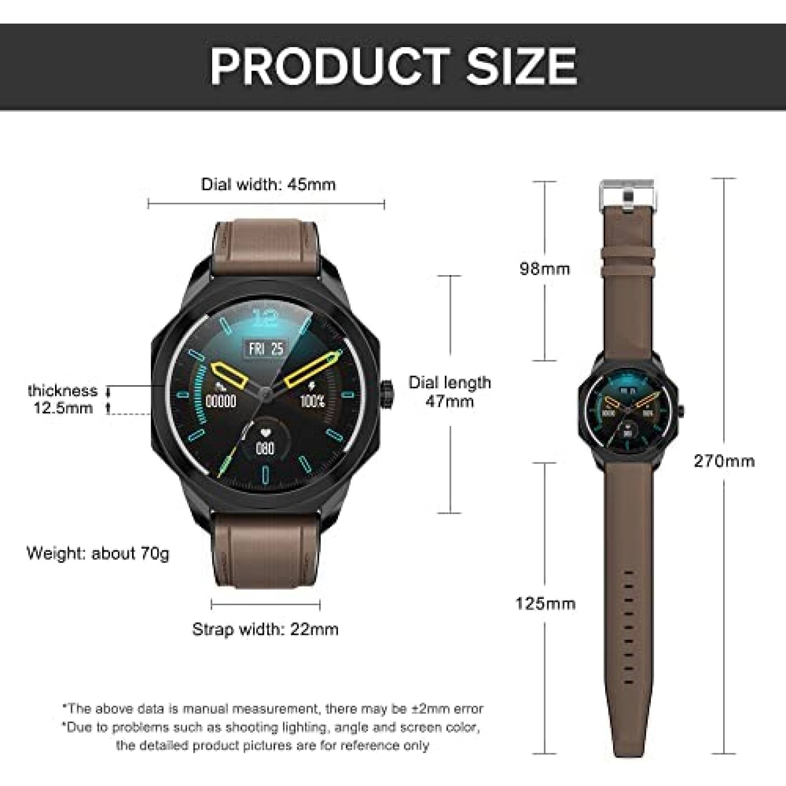 Reloj Inteligente READ R68 Monitor de Salud y Fitness -Cafe