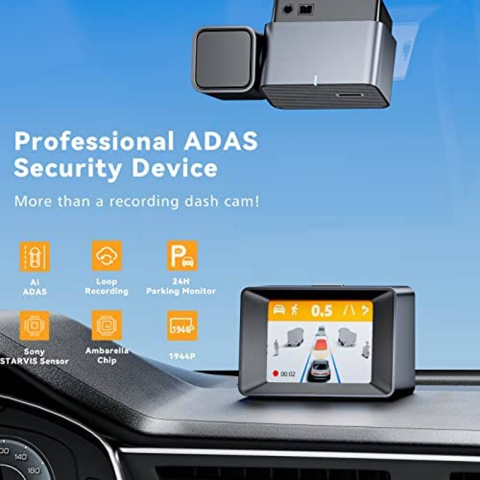 Camara Dash Smedal Smart Dash Cam-AC1 1944P Gran Angular