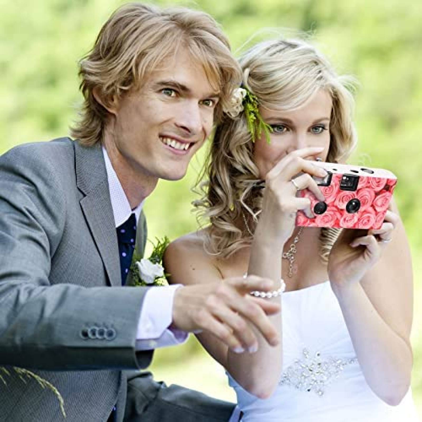 Camara de Pelicula Desechable Flutesan con flash -rosa