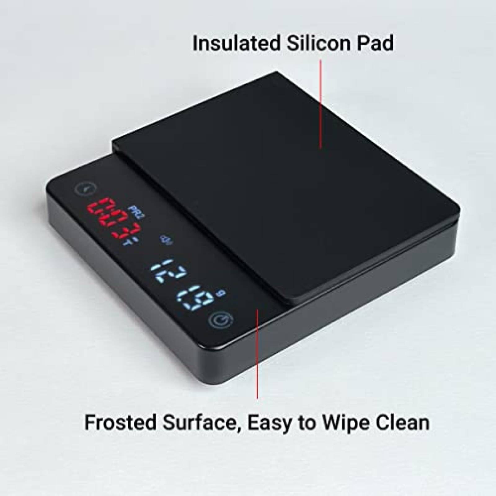 Bascula MiiCoffe Nano Escala con Timer 2kg/0.1g -Negro
