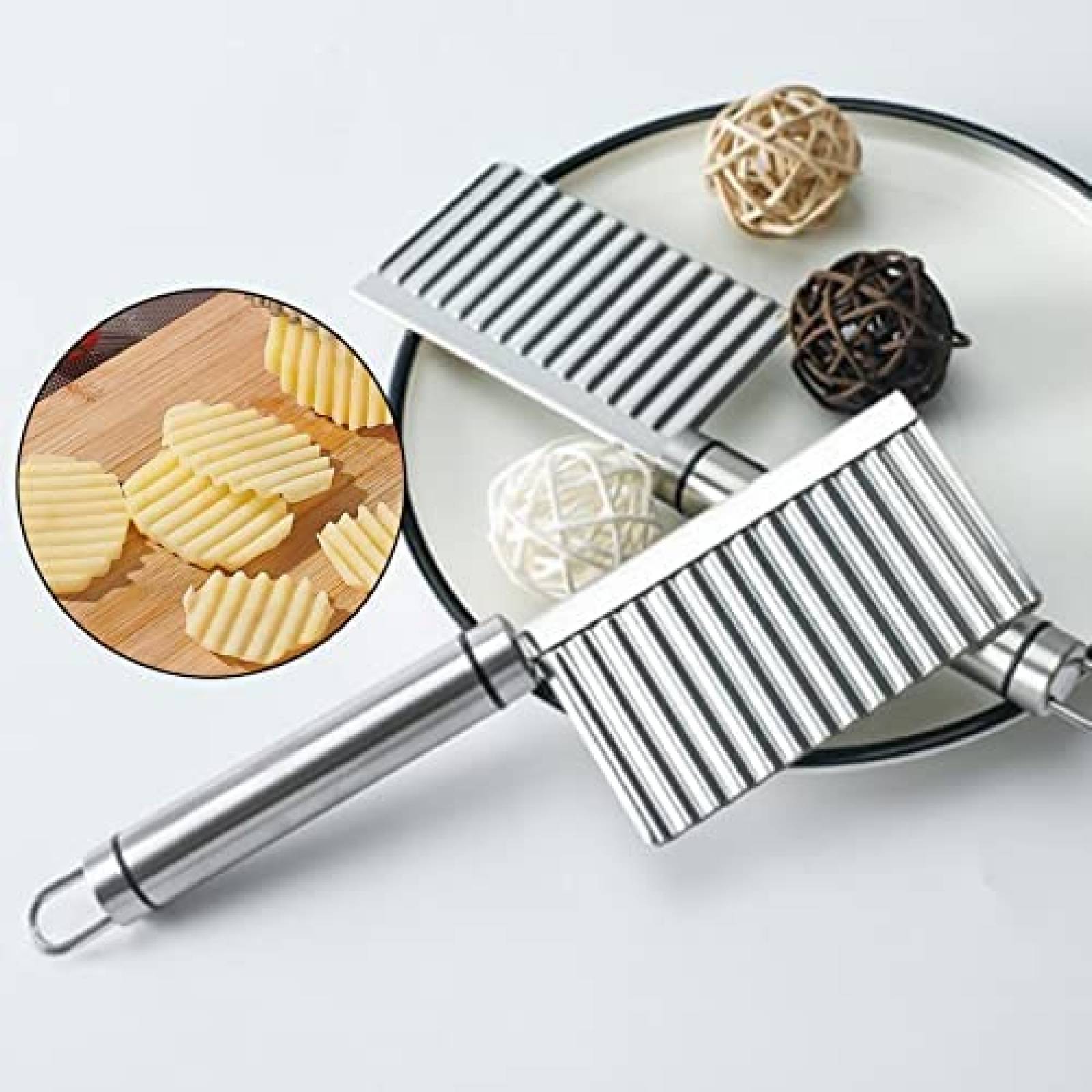 Cuchillo Ondeado para Vegetales/Frutas Tighall -Plata