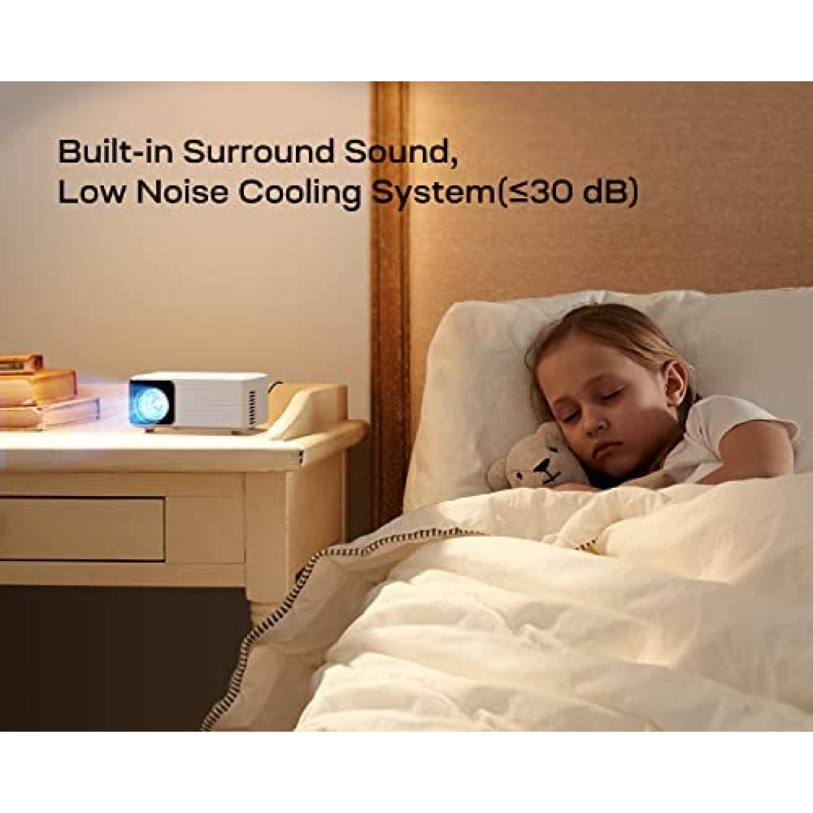 Mini Proyector YOTON Y3 720p 100 ANSI PortatiL HDMI -Blanco