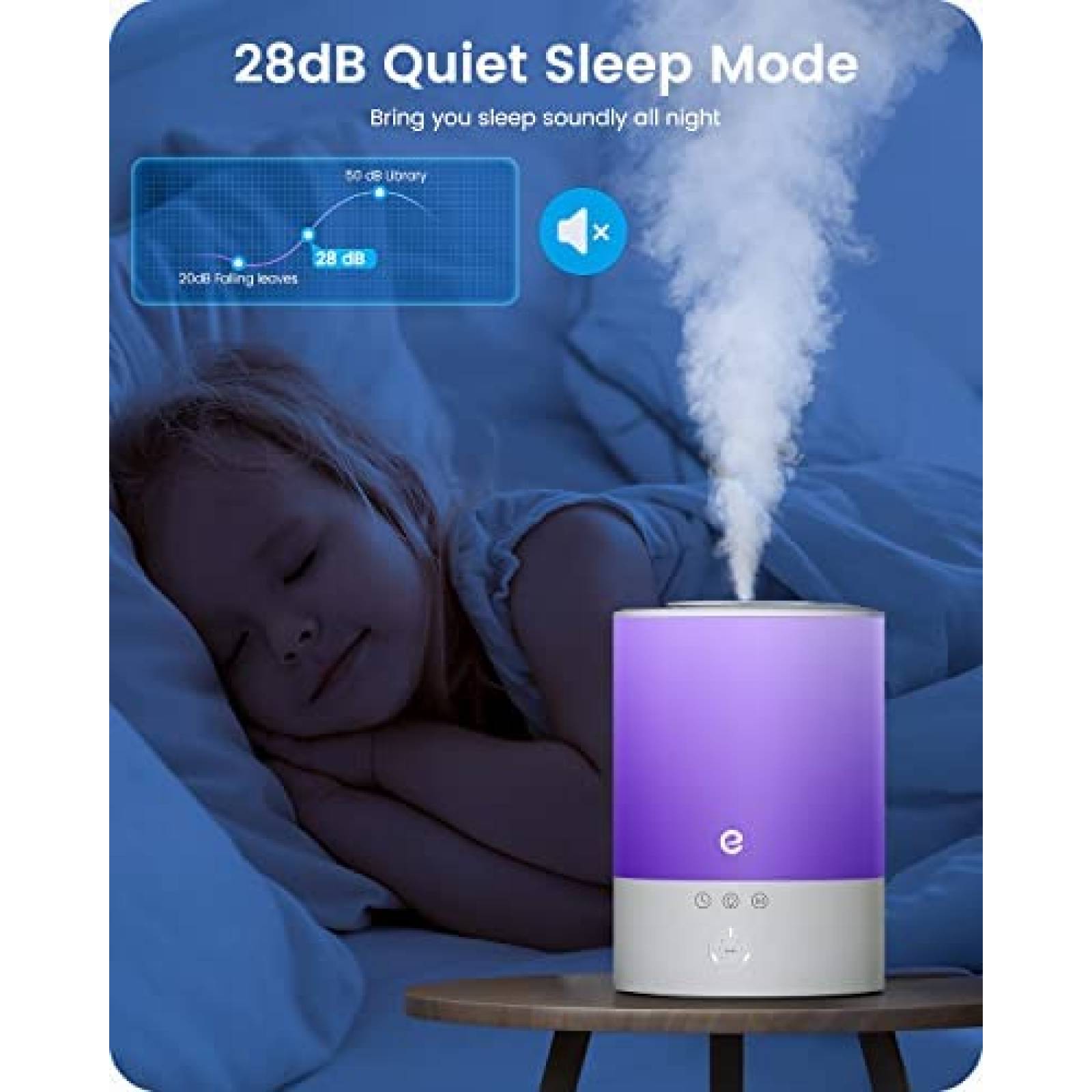 Humidificador esemoil Luces de Colores Control por Voz