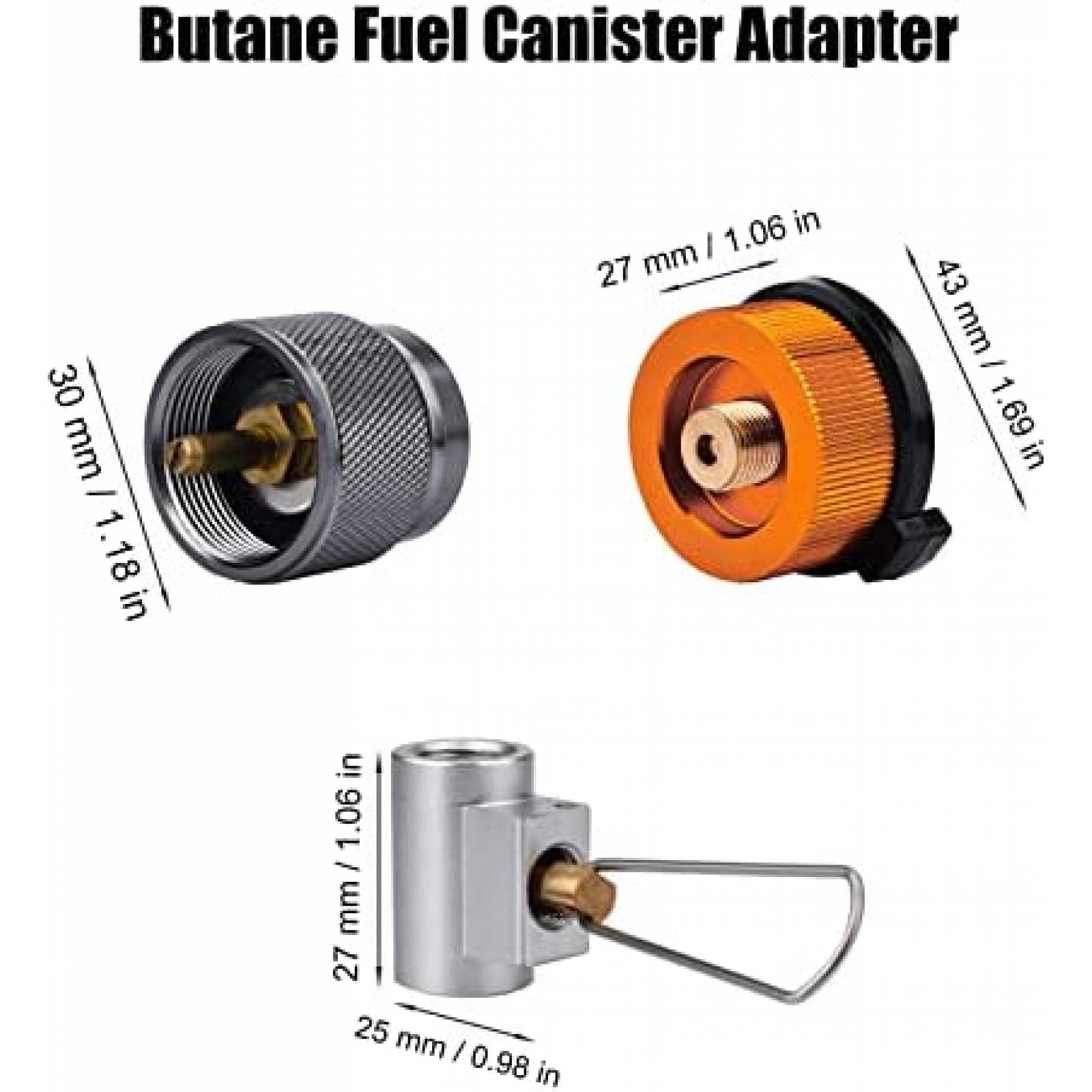 Mechero Adaptador SAVITA para Tanque de Gas 2Pzs -Gris/Cobre