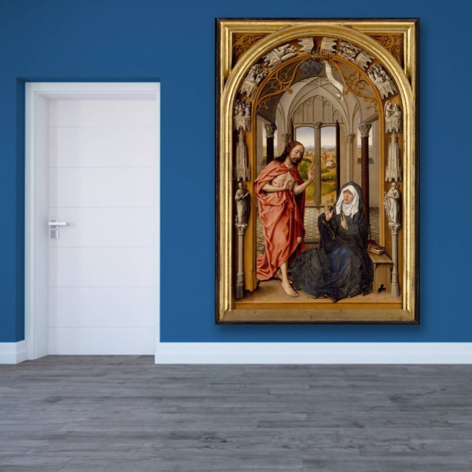 Cuadro Canva Aparición De Jesús Resucitado A María 90X60 cm