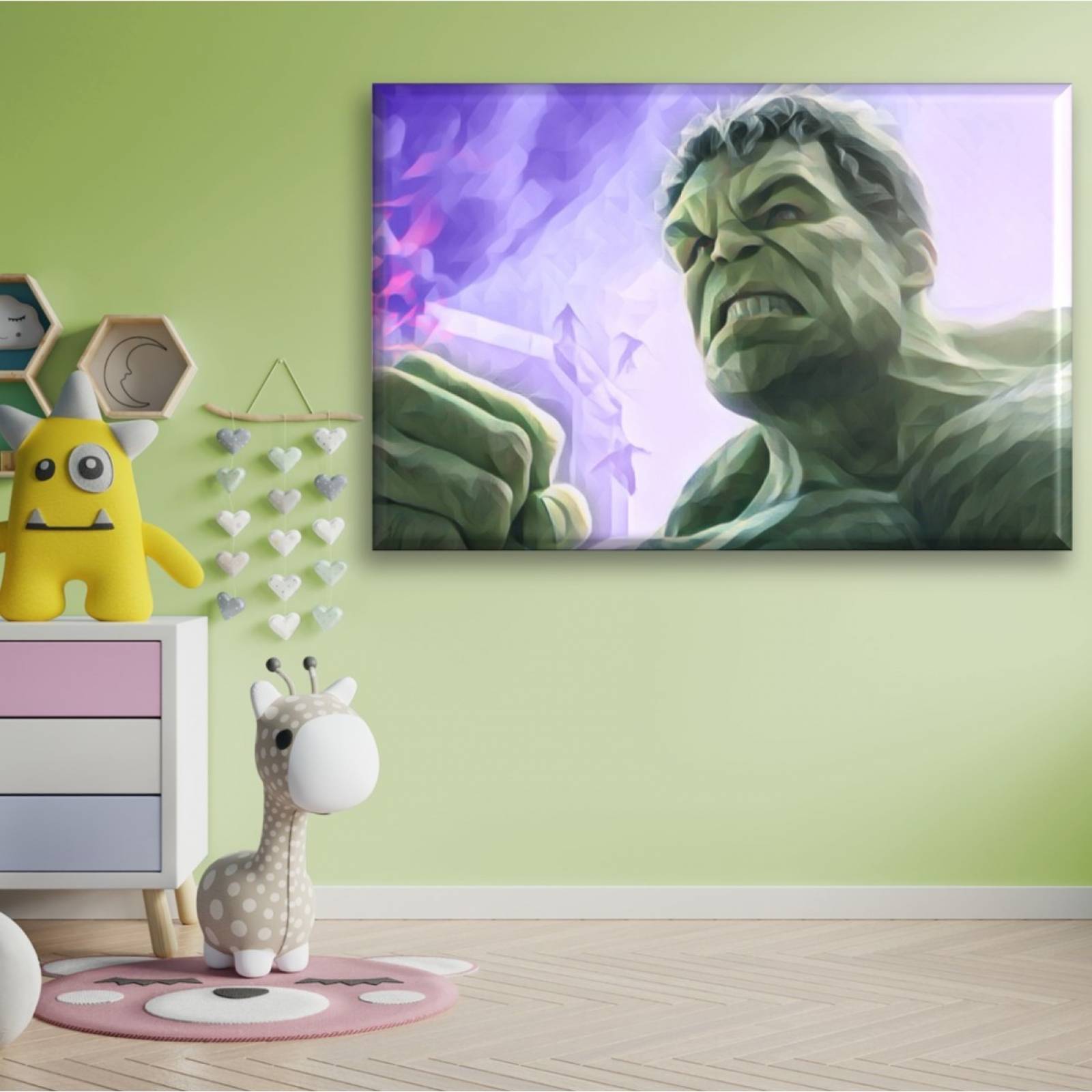 Cuadro Canva Decorativo Hulk 60X40 cm