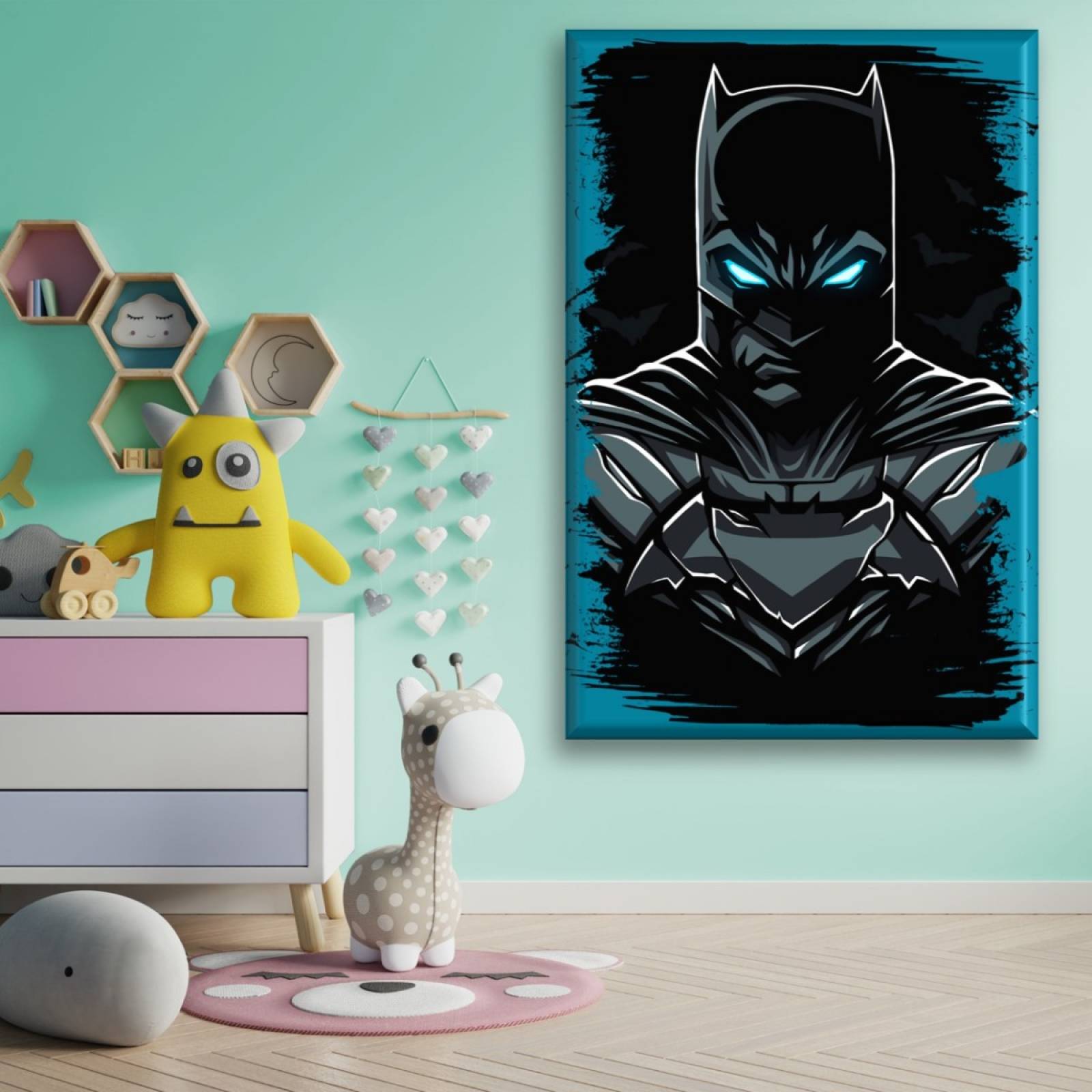 Cuadro Canva Decorativo Ilustracion Batman 60X40 cm