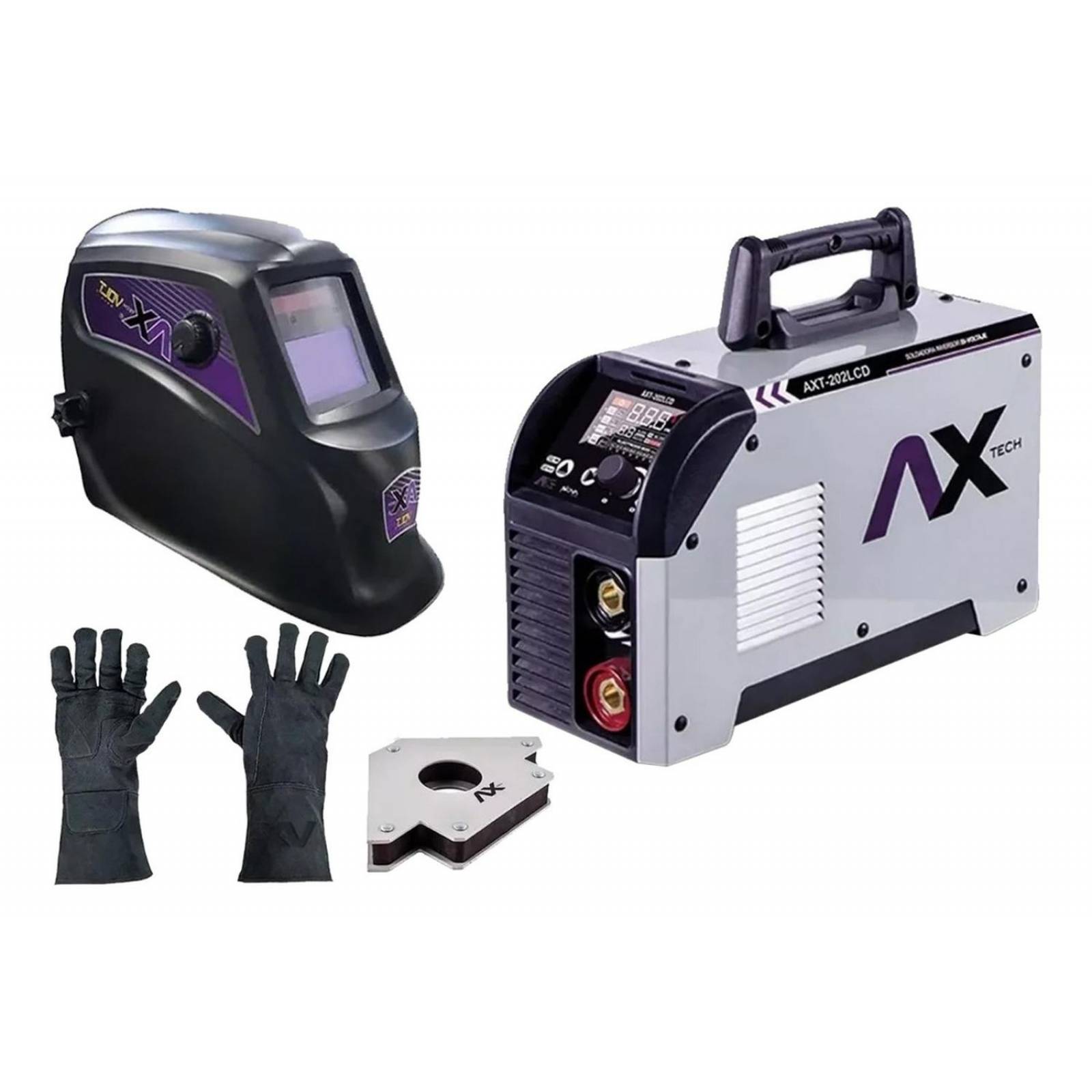 Soldadora Inversor Axtech 200 Amp Careta 110/220v 202lcd