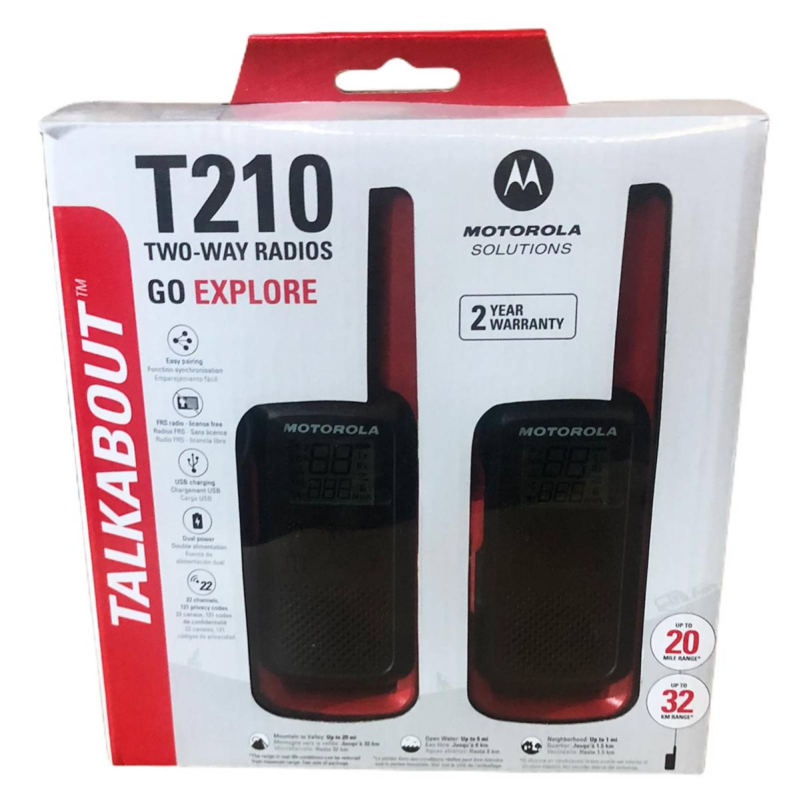 Radios Motorola Talkabout T210 Walkie- Talkies