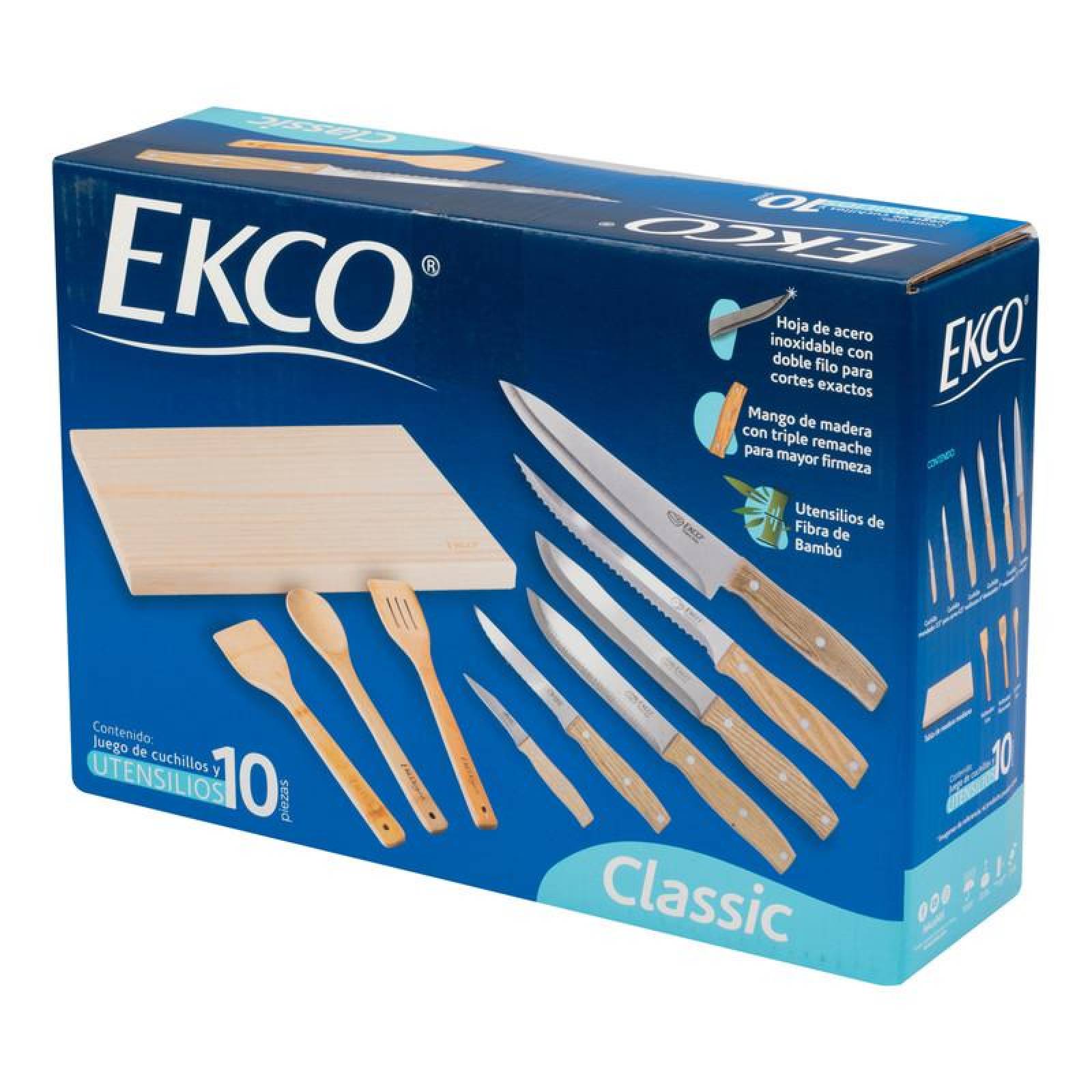 Juego de Cuchillos y Utensilios Ekco 10 Piezas