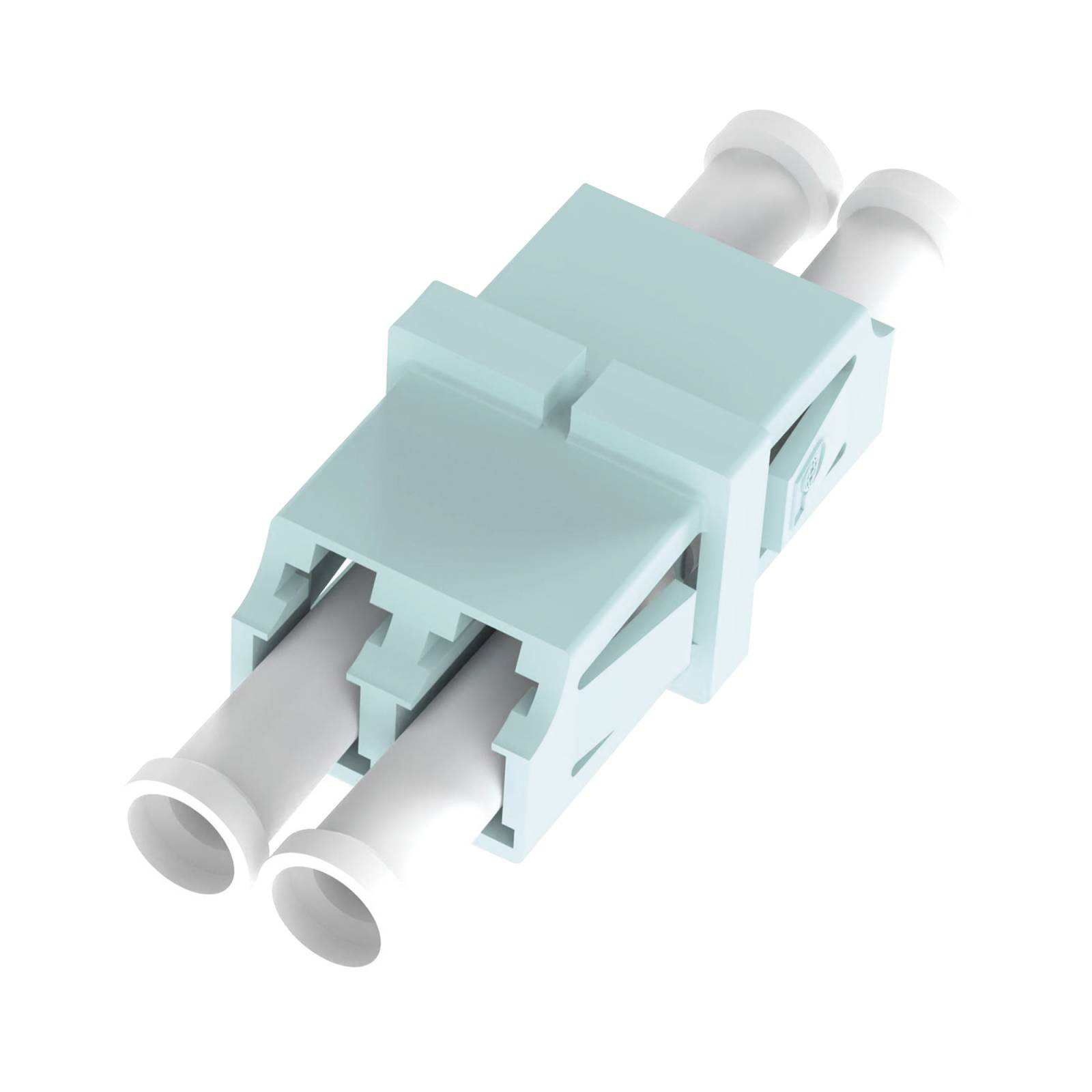 Módulo Acoplador LC Duplex, Para Fibra Multimodo, Color Aqua