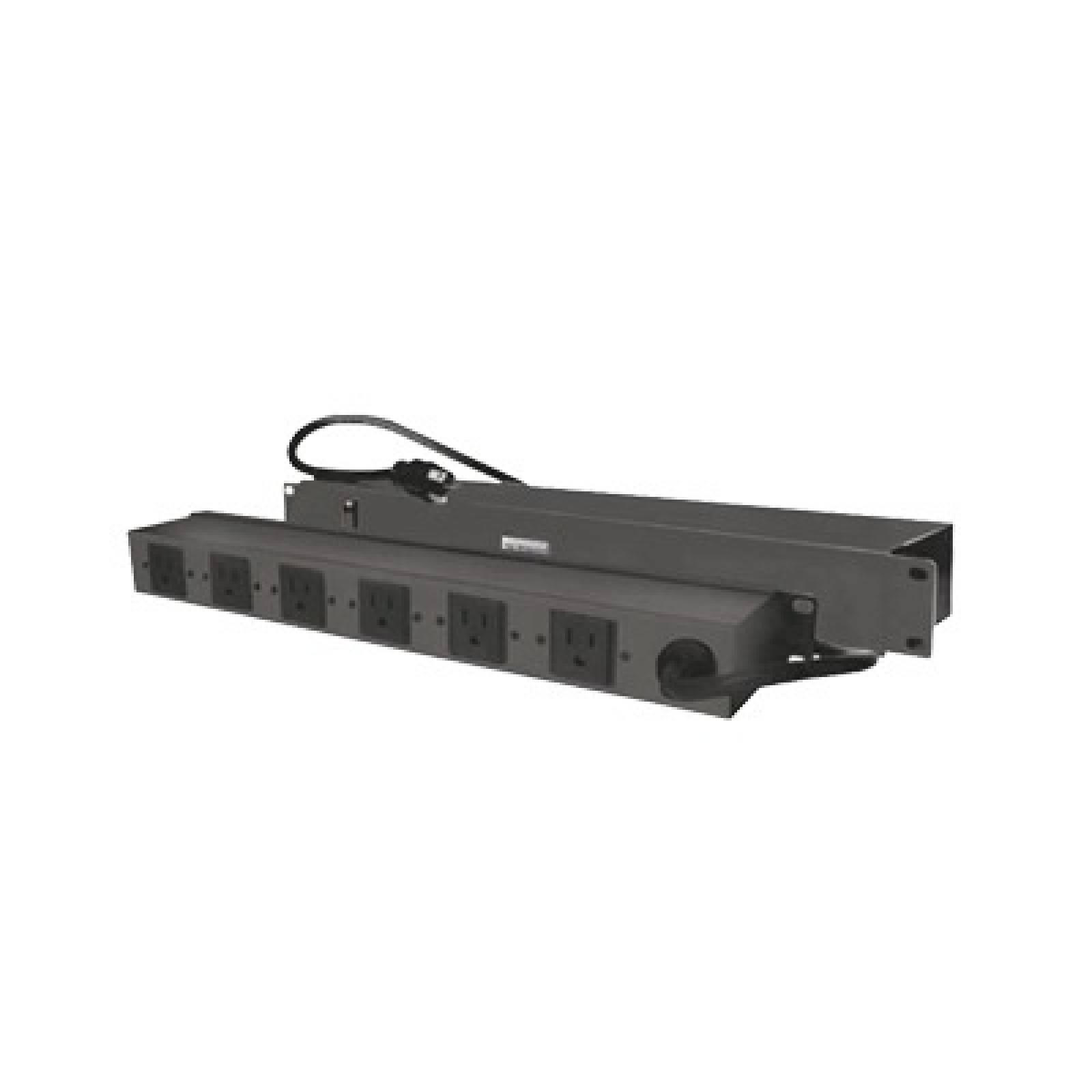 Tomacorriente multiple horizontal para rack de 19in, 6 contactos ...