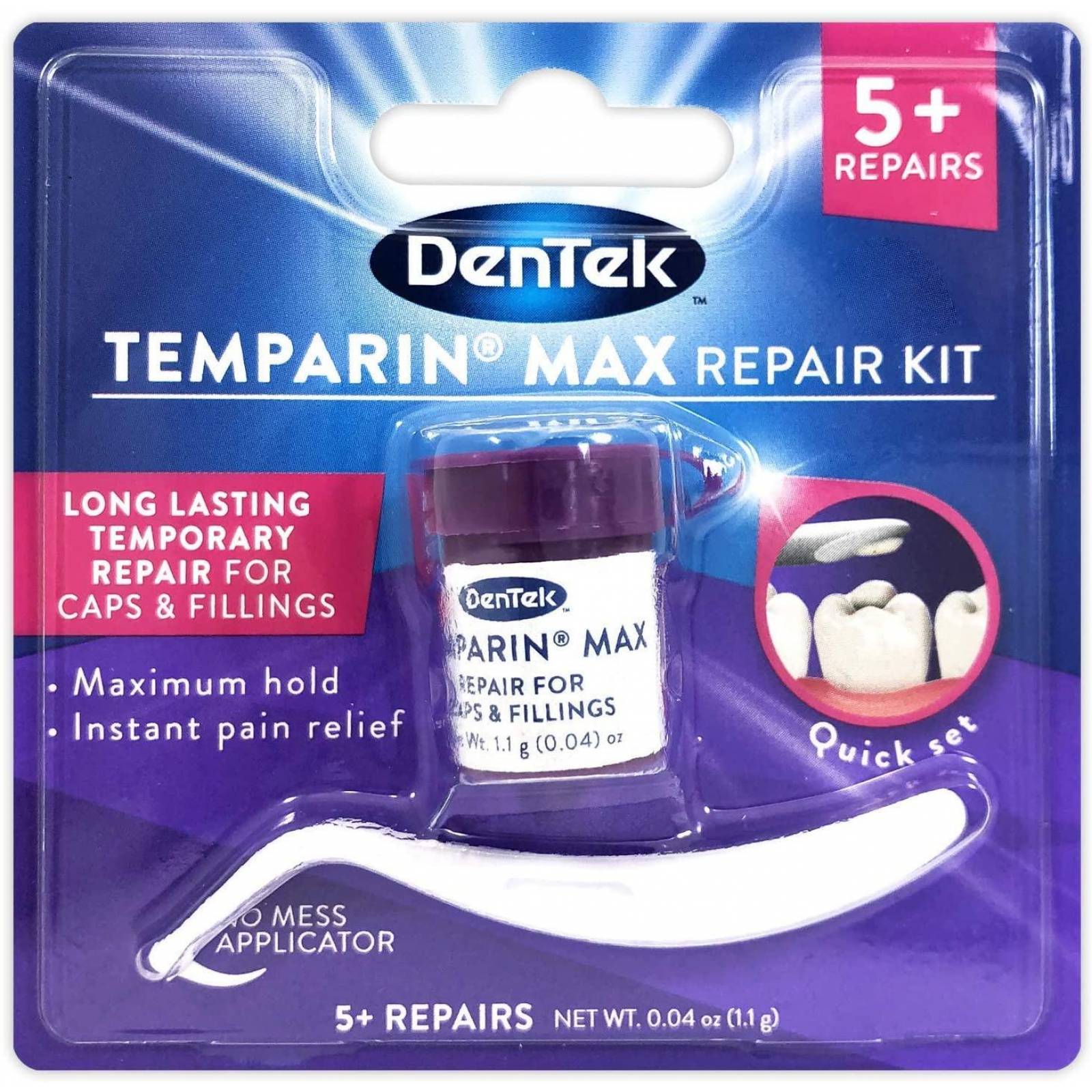 Dentek Temparin Max Repair Kit 5+ Repairs 1.1g