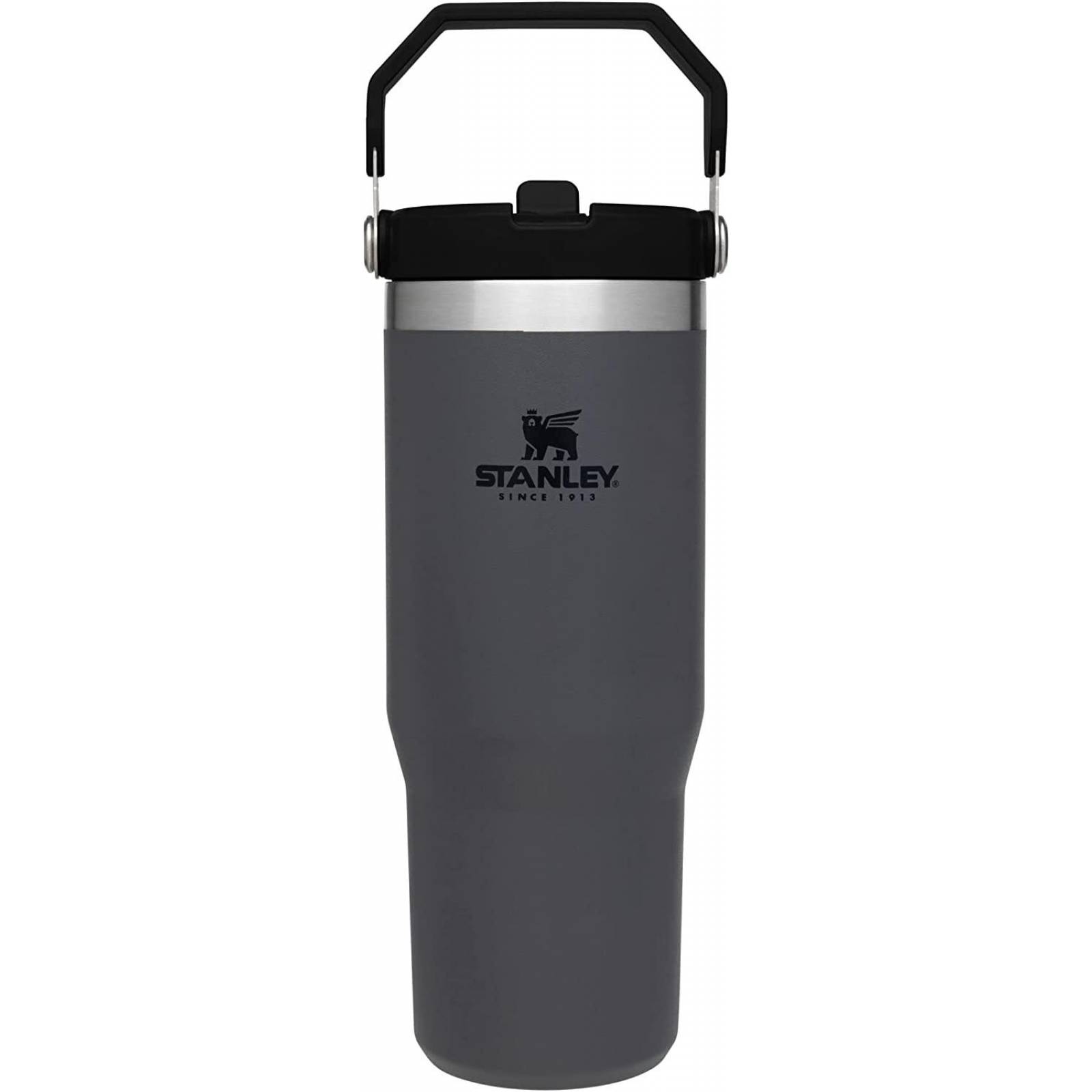 Stanley IceFlow Flip Straw Tumbler 30 OZ, CHARCOAL. Vaso de acero ...
