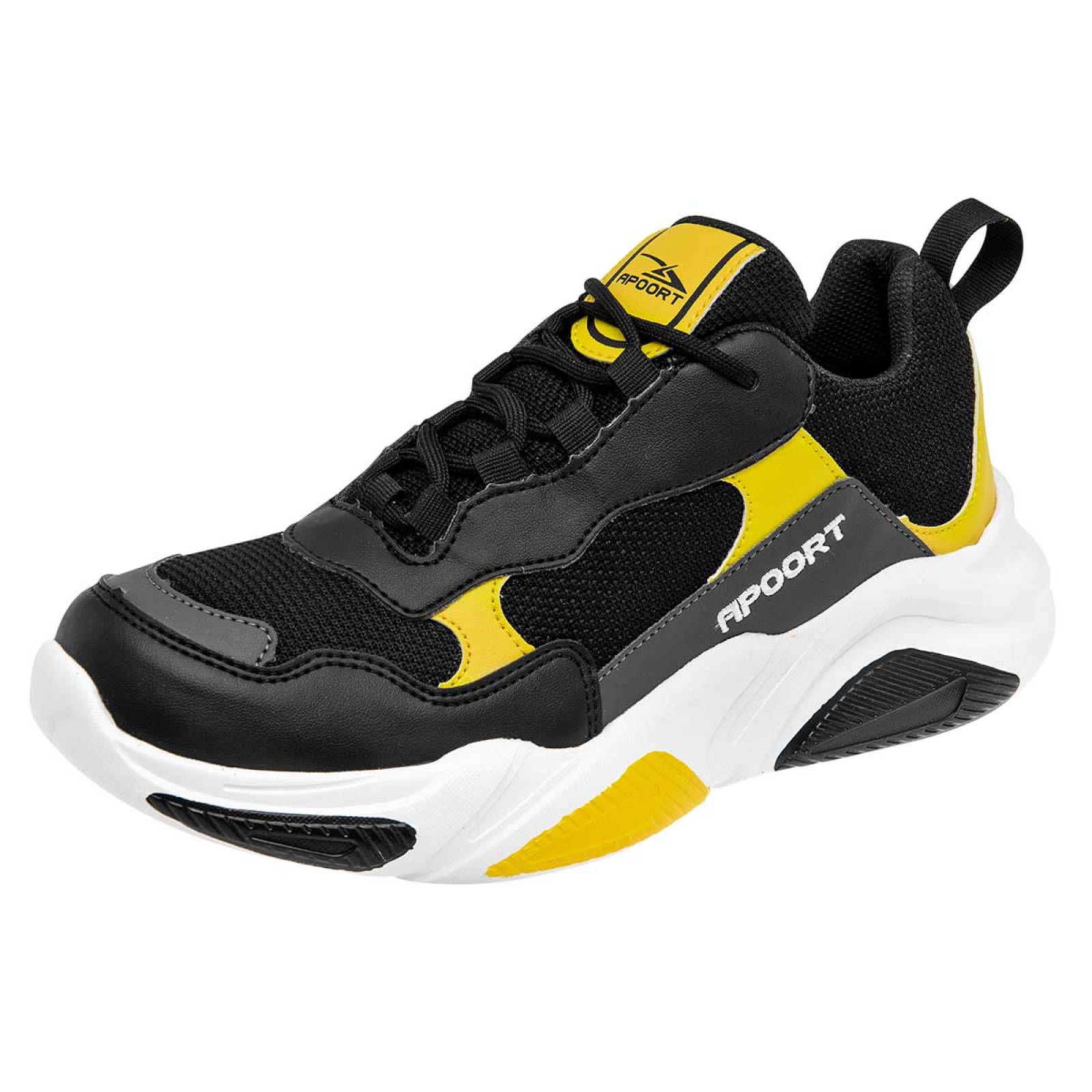 TENIS DEPORTIVO APOORT D39 Color Negro para Joven Jx2
