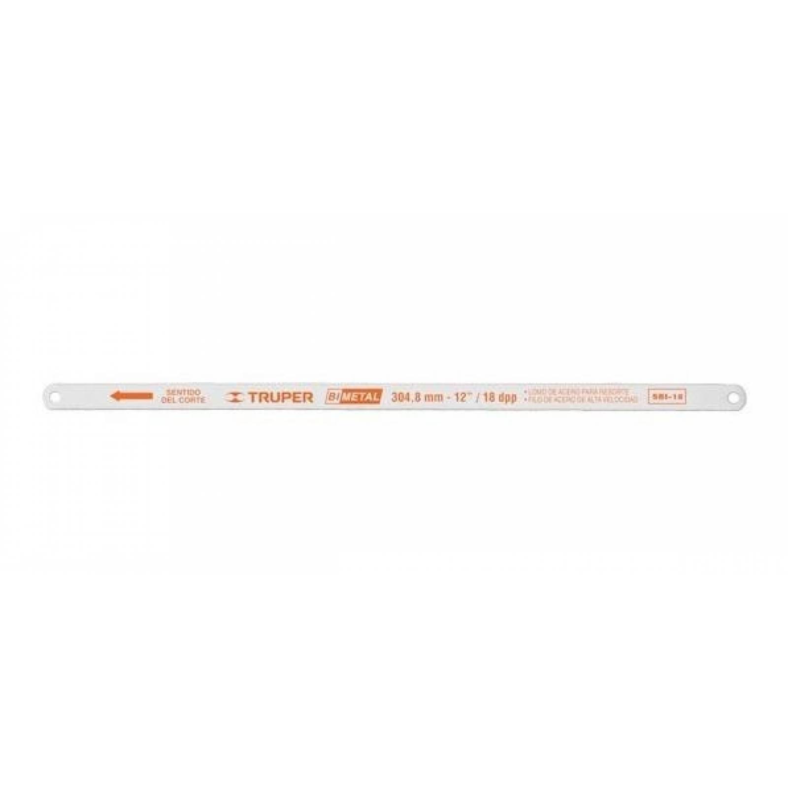 Segueta Bimetálica Para Arco 18 Dientes Truper Envio Gratis