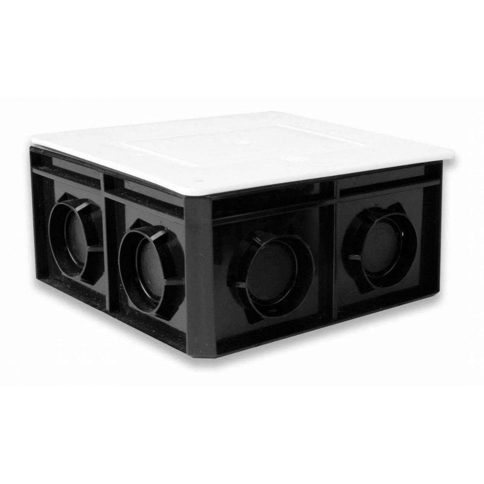 Caja Con Tapa 3/4 Pulgadas Negra Poliflex