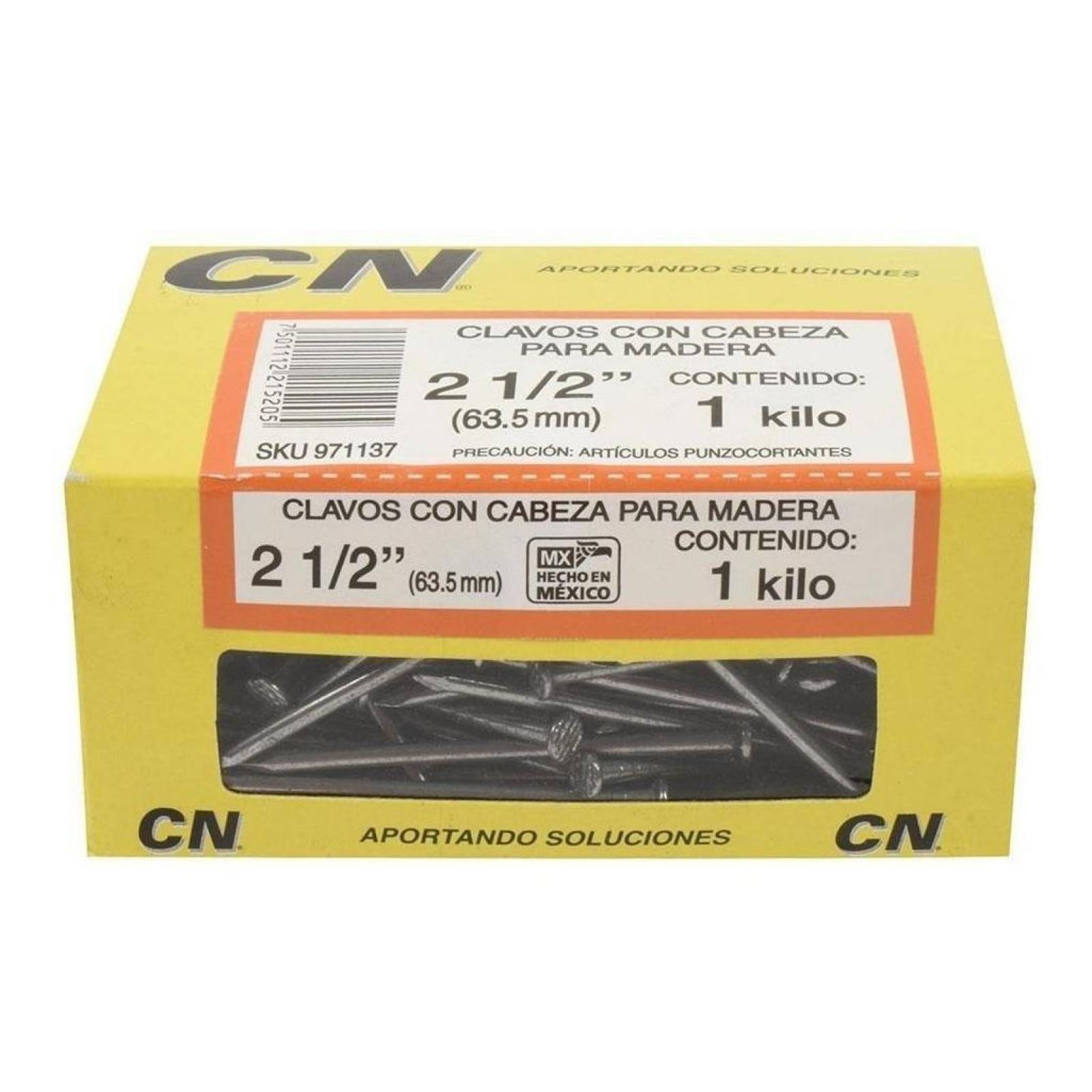 Clavos De 2 1/2 Pulgada Plata 1 Kg