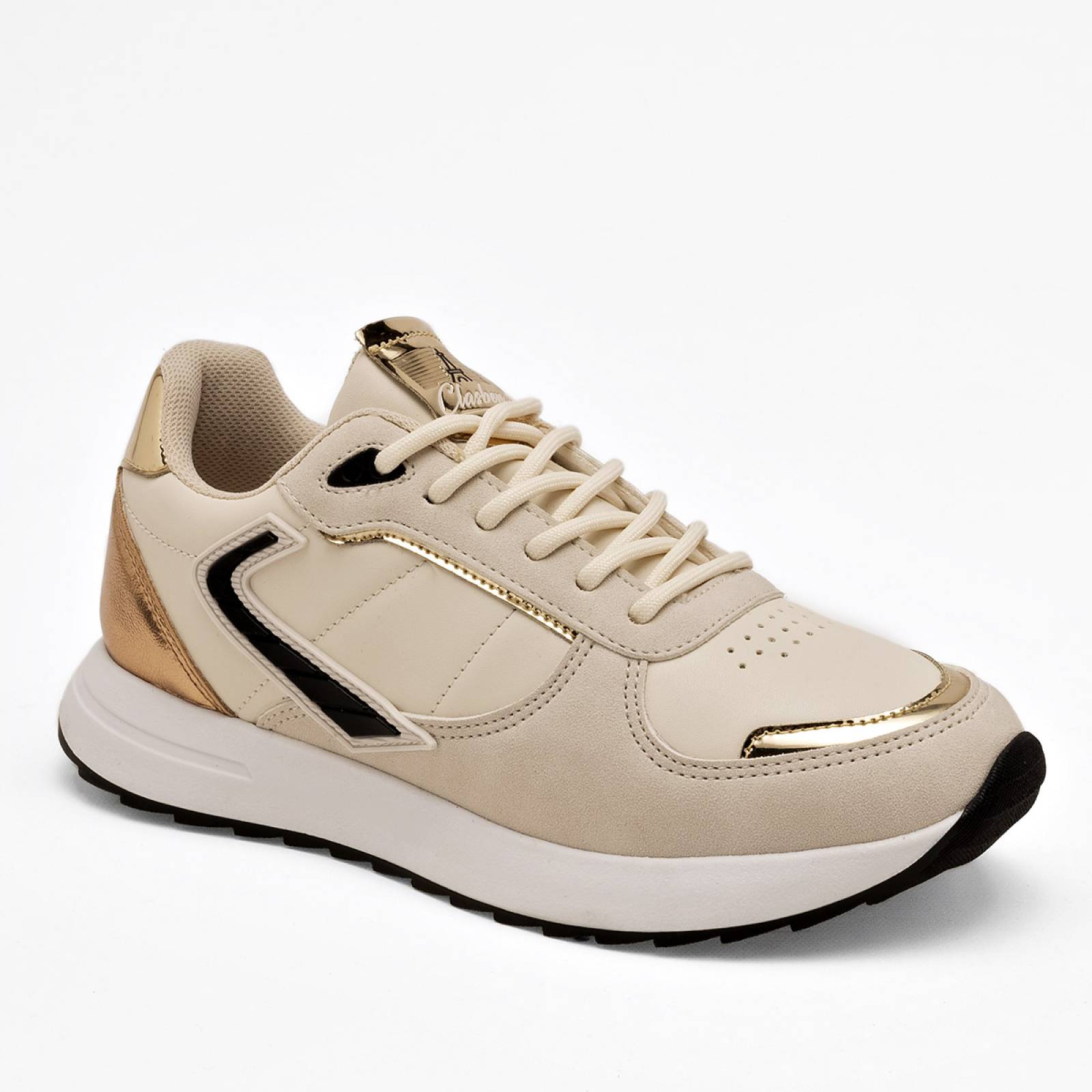 Tenis Mod Calypso Para Mujer Clasben Color Latte