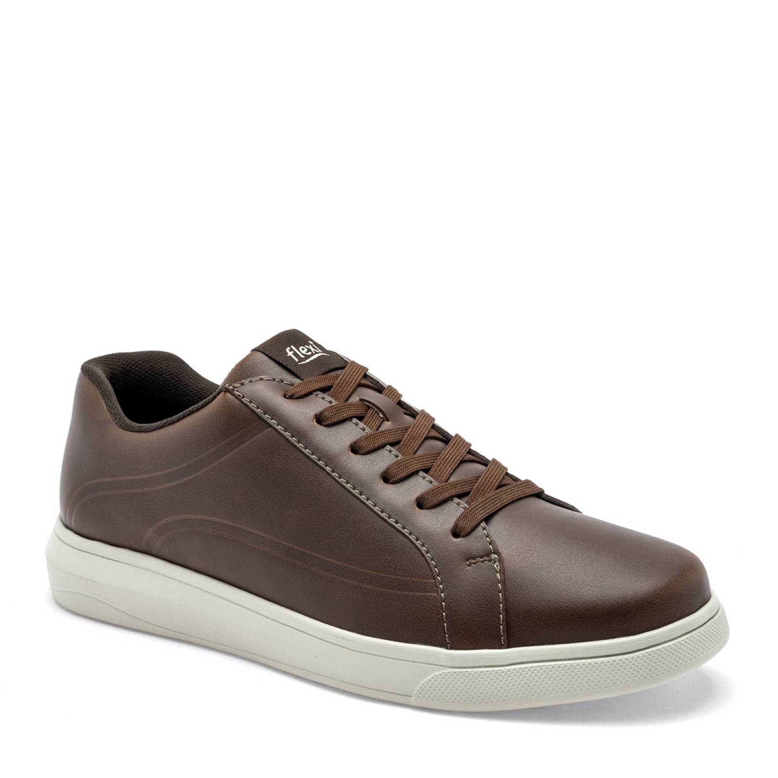 Zapato casual Mod 415301 Para Hombre Flexi Color Cafe