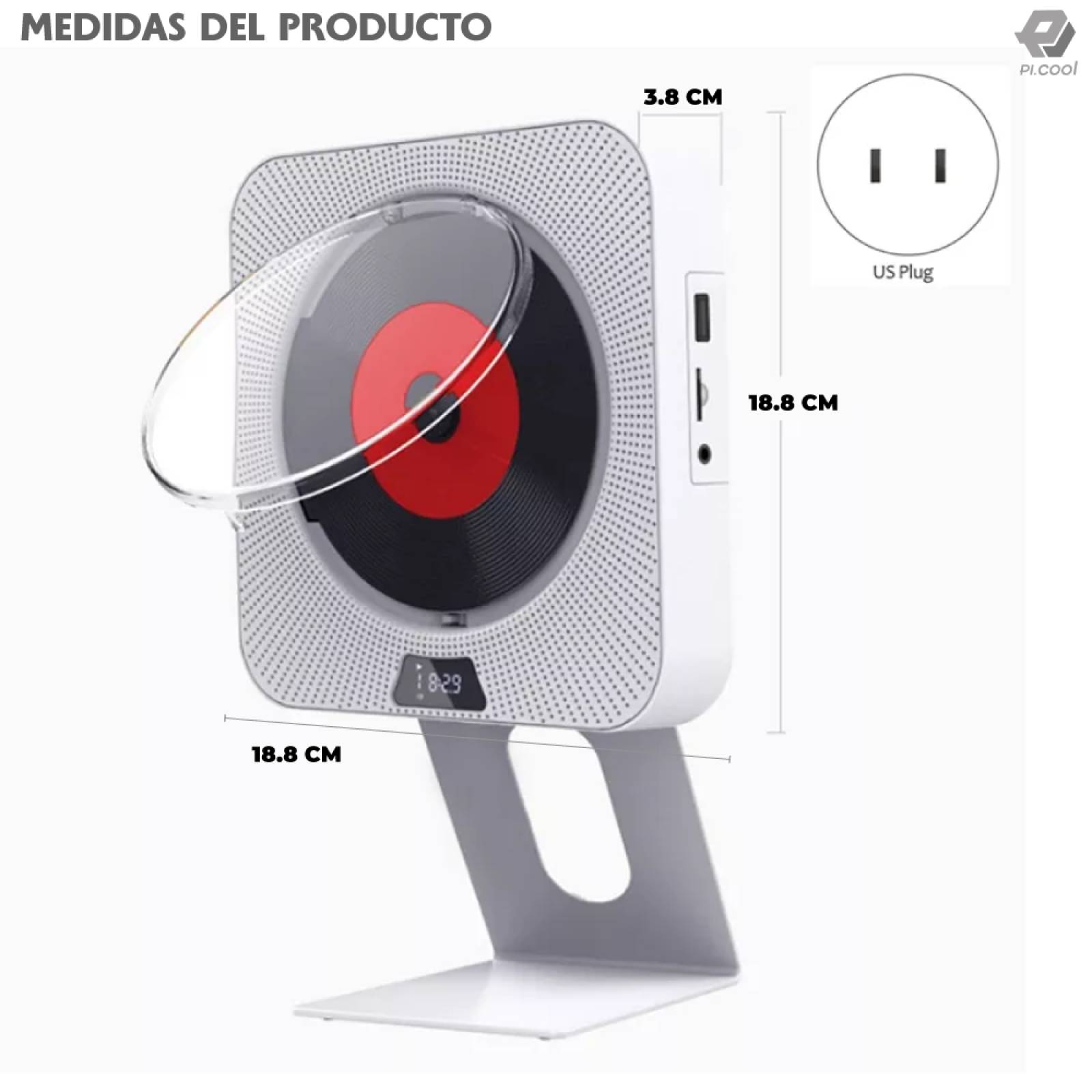 Reproductor De Cd De Musica Portatil De Pared Profesional