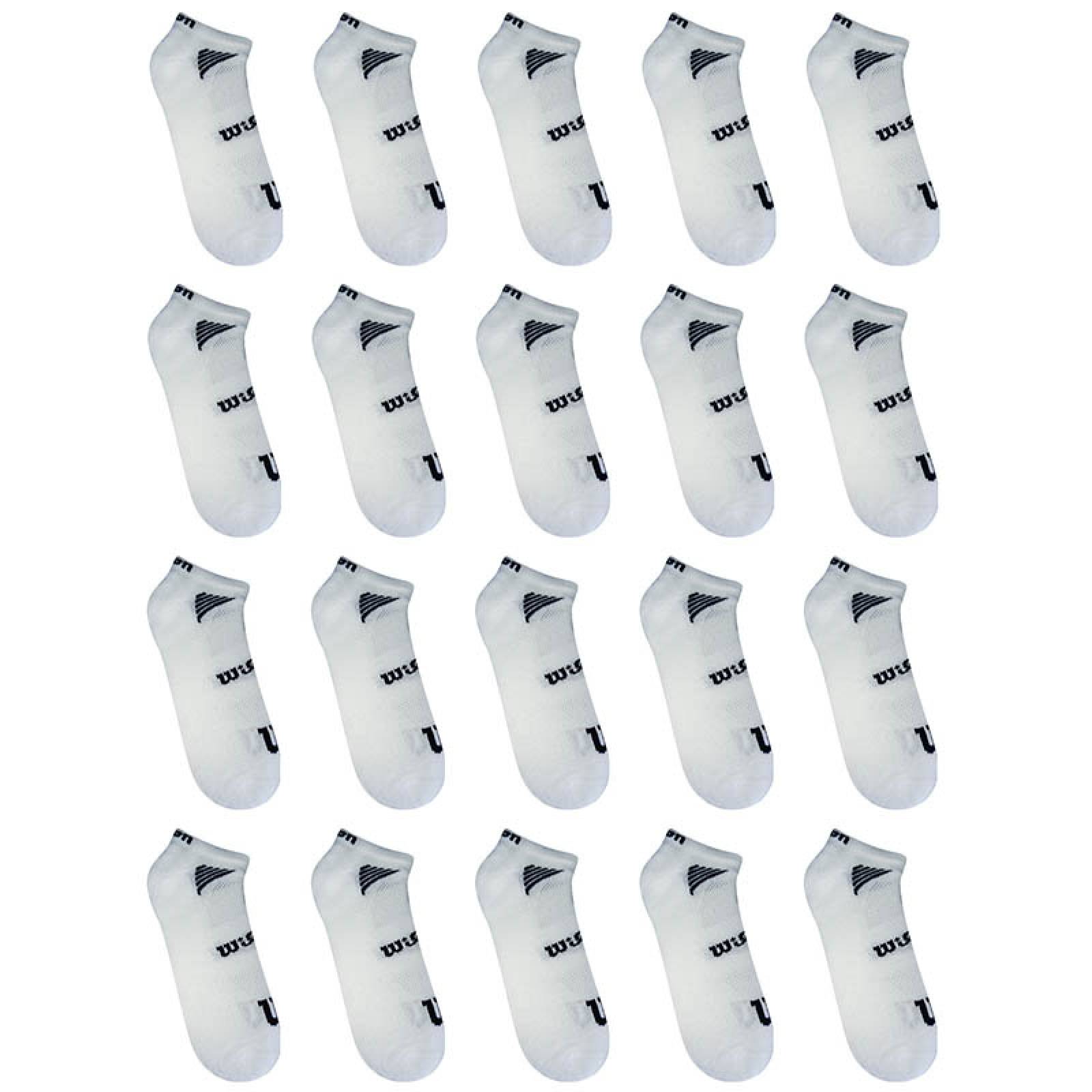PAQUETE CALCETINES TIN CABALLERO WILSON FELPA 22 PARES BLANCO VIVOS ...