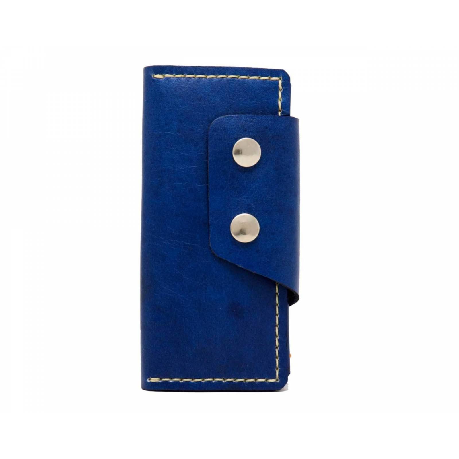 Cartera Larga con 2 botones Azul