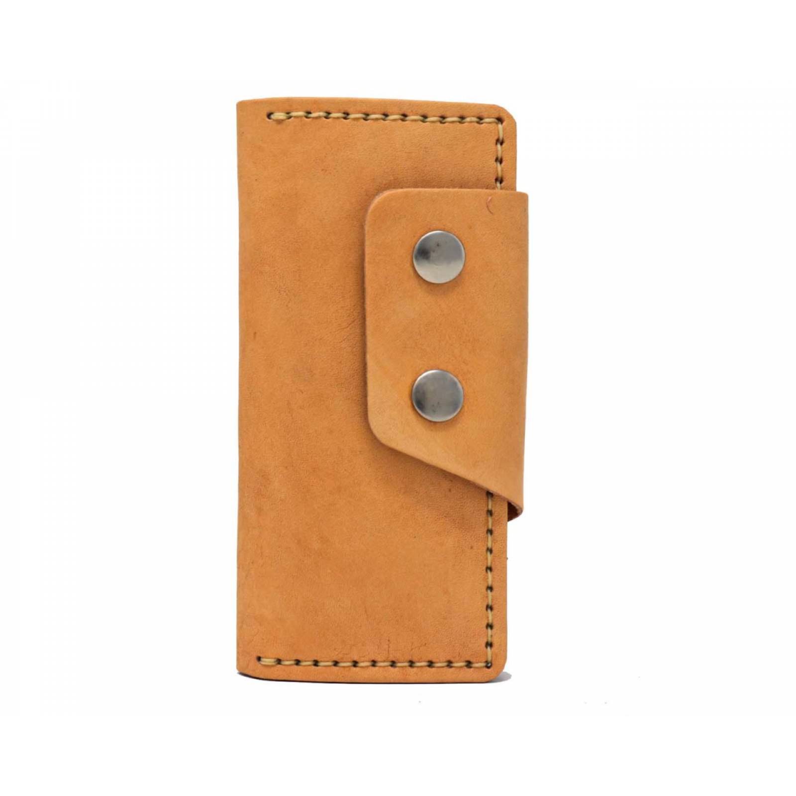 Cartera Larga con 2 botones Durazno
