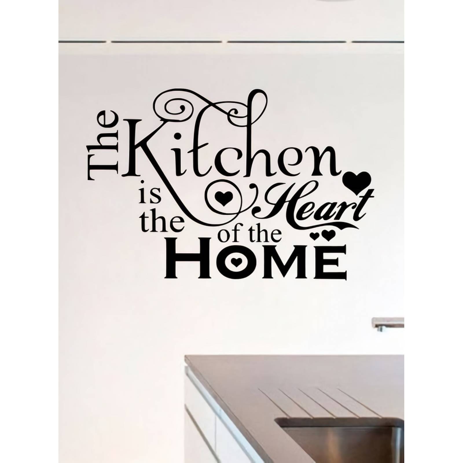 Vinil Decorativo Para Cocina Letras The Kitchen Is The Heart