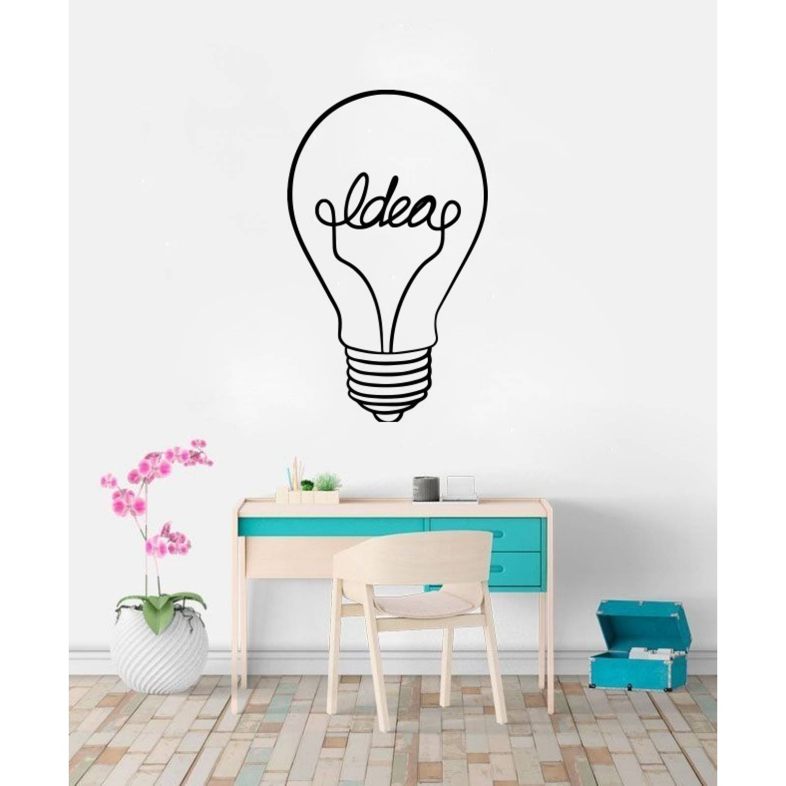 Vinilos Decorativos Vinil Pared Silueta Idea, Prender El...