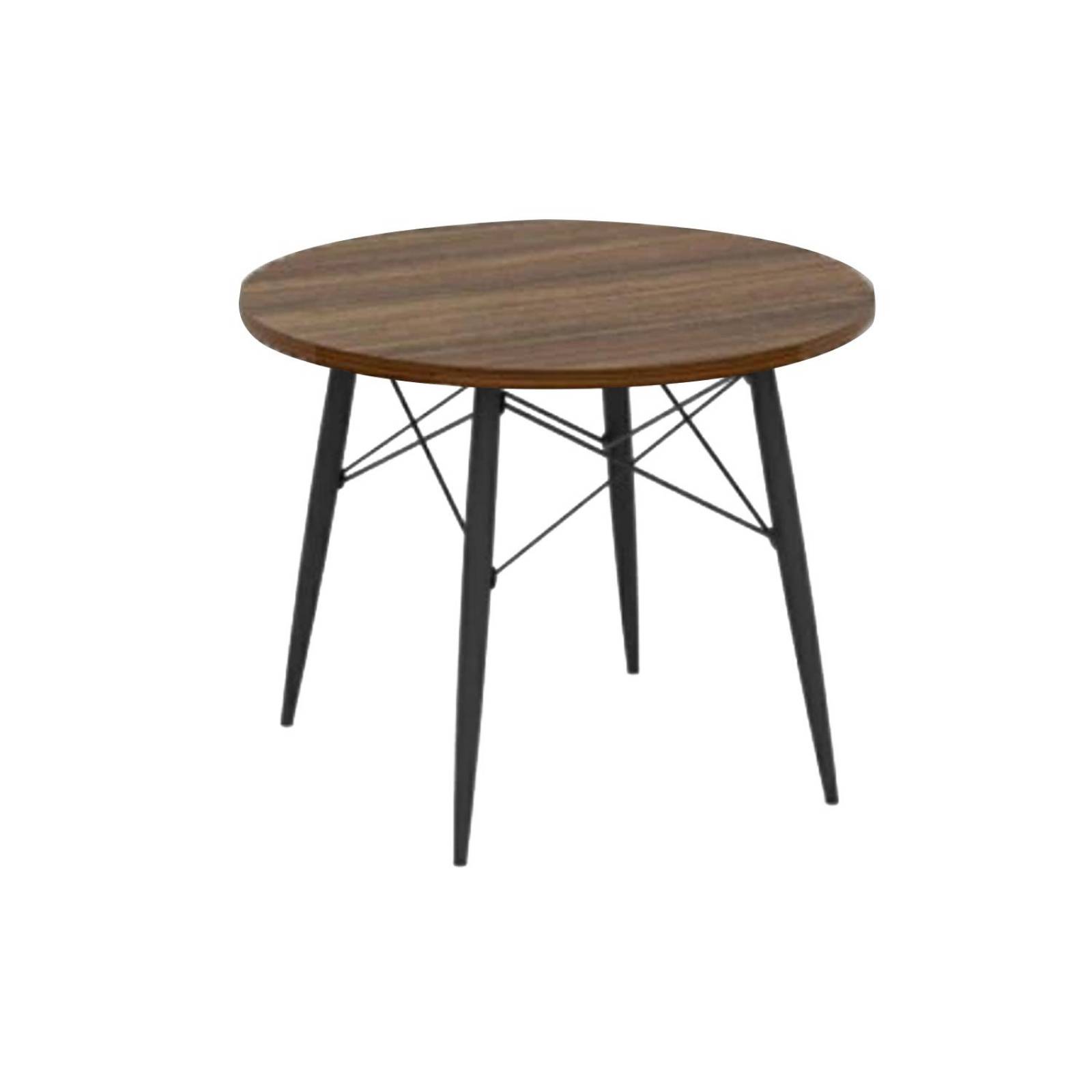 Mesa De Centro Eames Circular 60 Metal N Monarca Marrón Unitalla