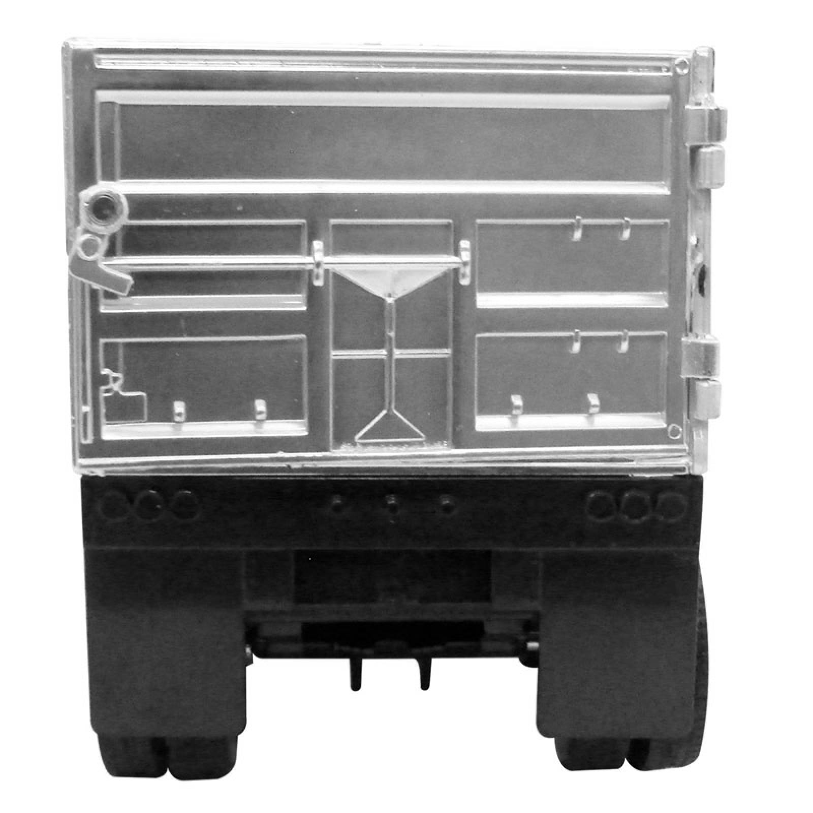 TRACTOCAMION KENWORTH W-900 ROJO CON REMOLQUE CAJA SECA ABIERTA ESCALA 1:32