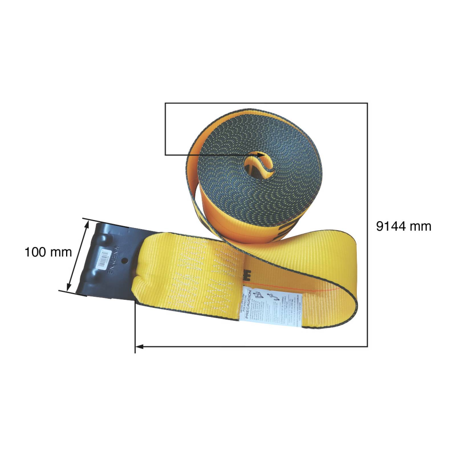 BANDA CON GANCHO PLANO DE 4 PG X 30 FT