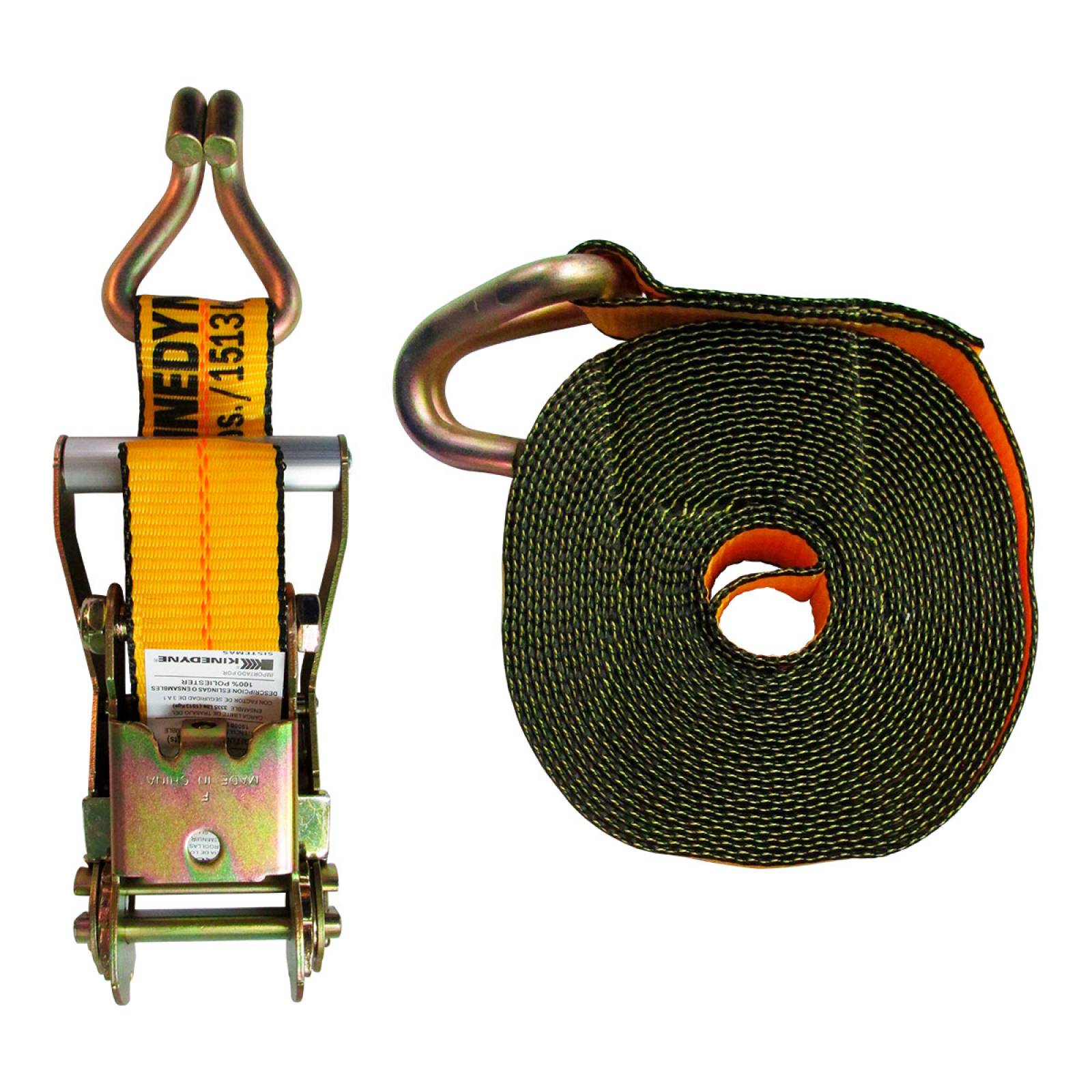 BANDA CON MATRACA Y GANCHO DOBLE J DE 2 PG X 30 FT