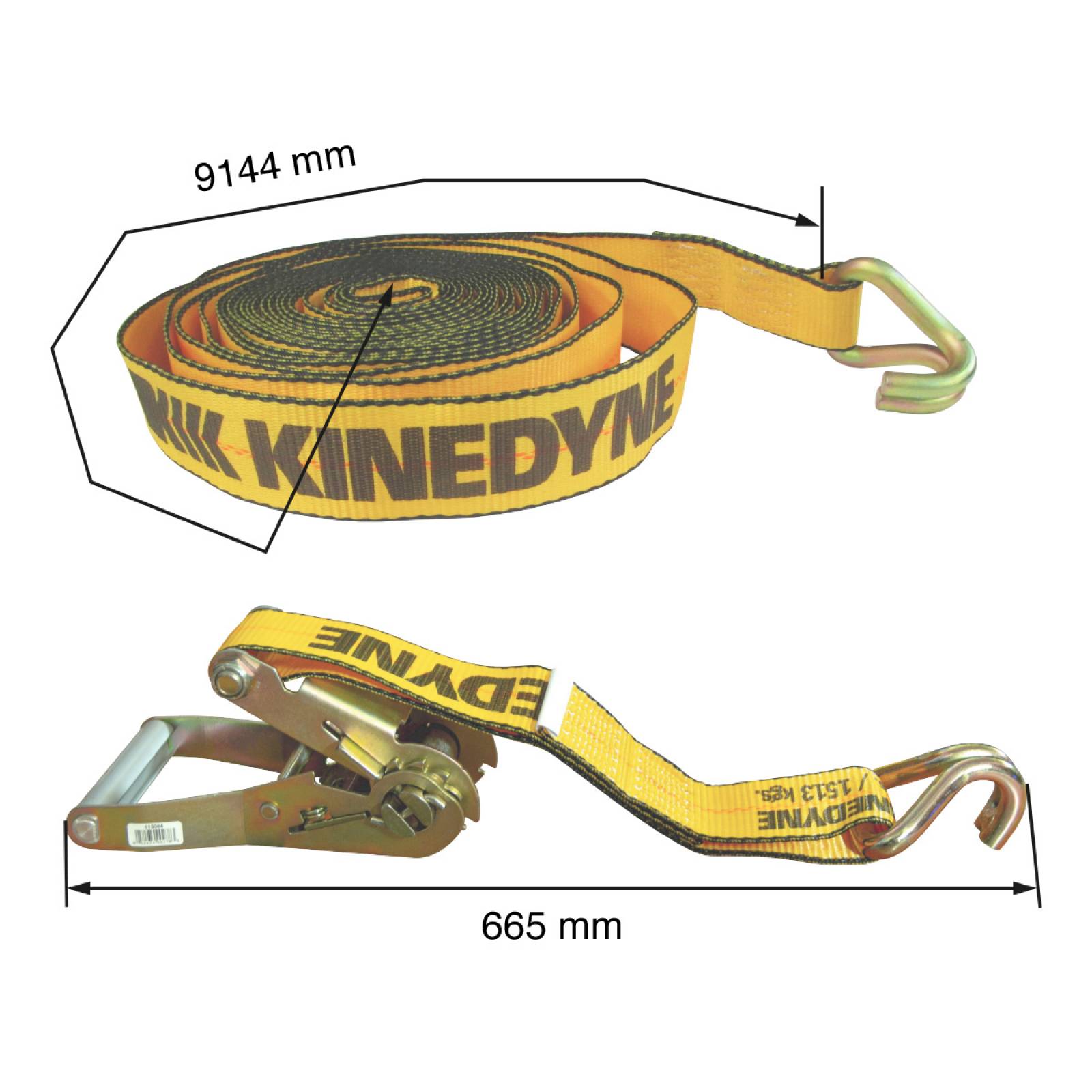 BANDA CON MATRACA Y GANCHO DOBLE J DE 2 PG X 30 FT