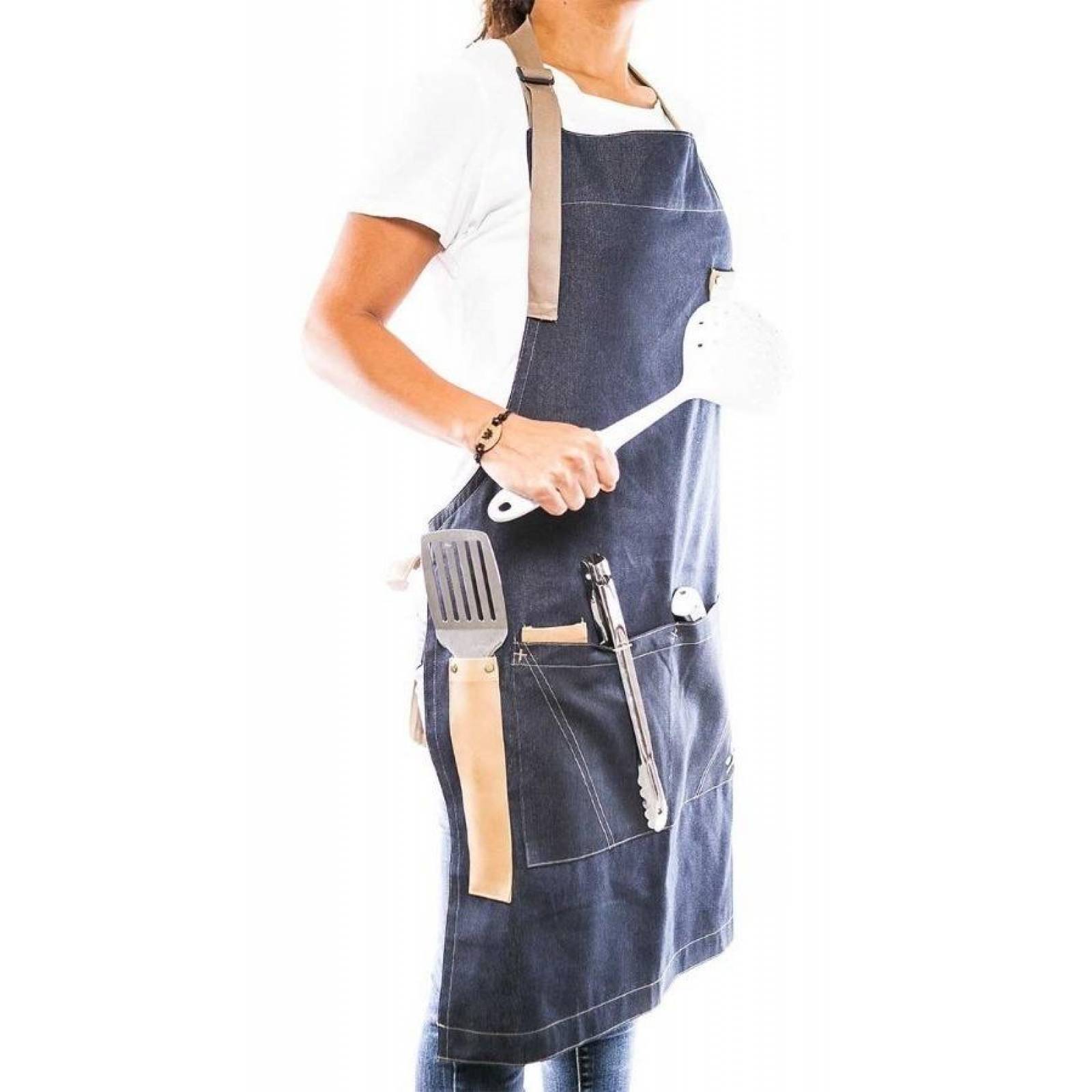 MANDIL COMPLETO AZUL